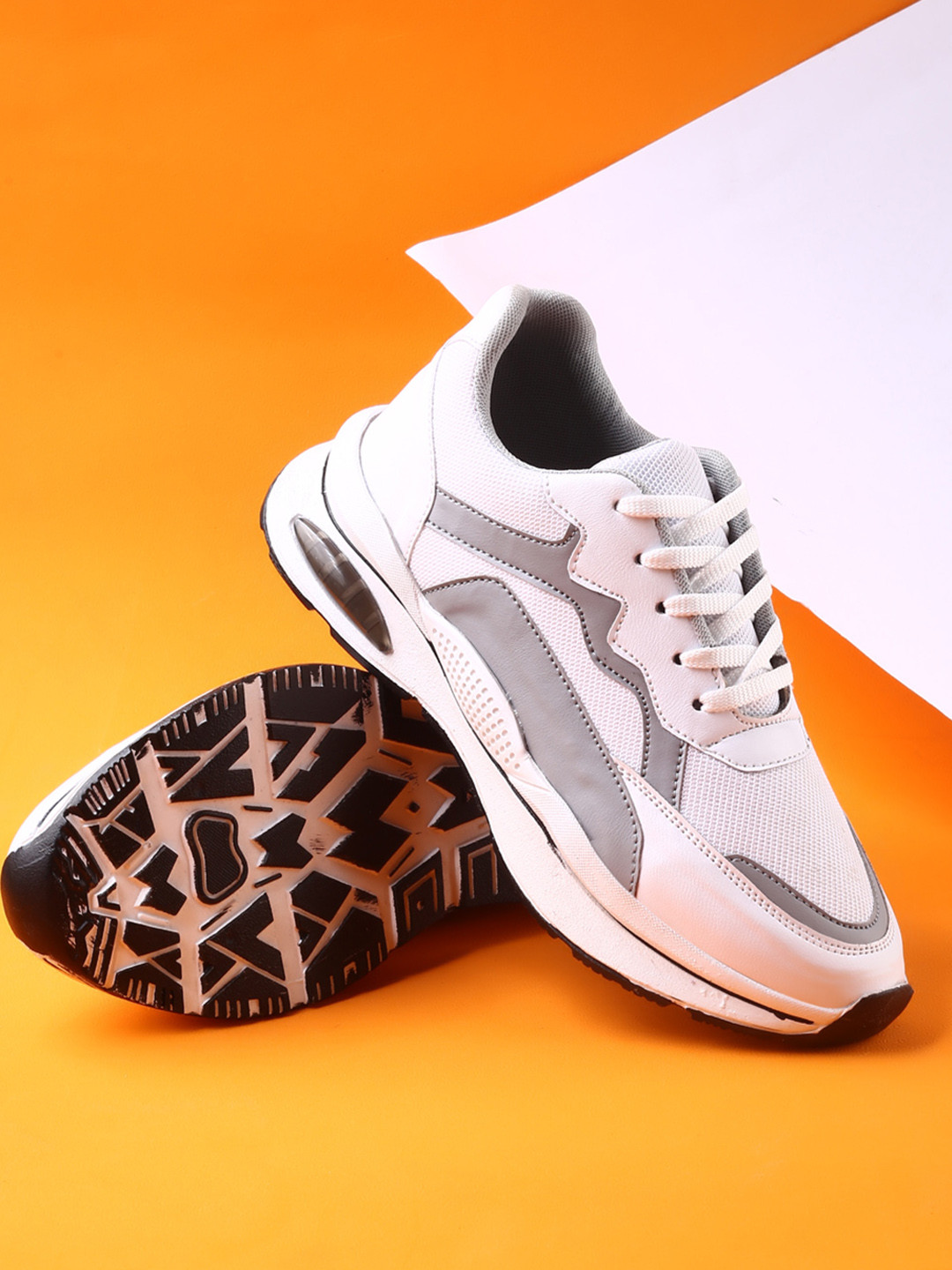 Buy HAKKEL Men Colourblocked Lightweight Comfort Insole Lace Ups ...