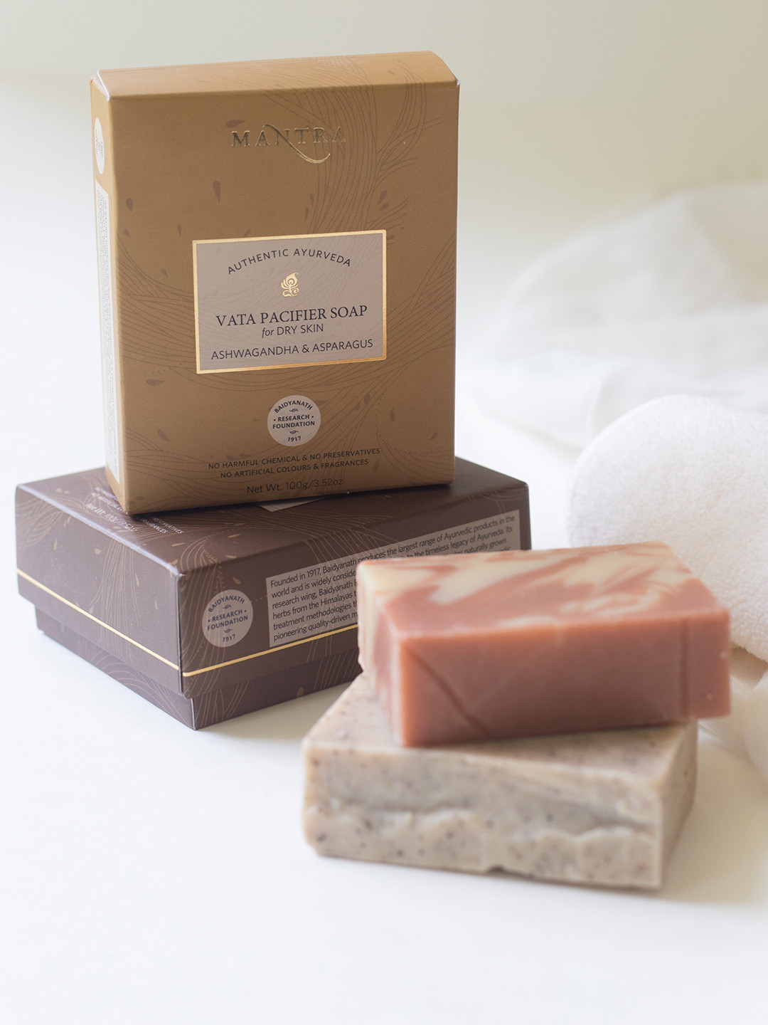 Buy Mantra Herbal Vata Pacifier Soap With Ashwagandha & Asparagus 100g ...