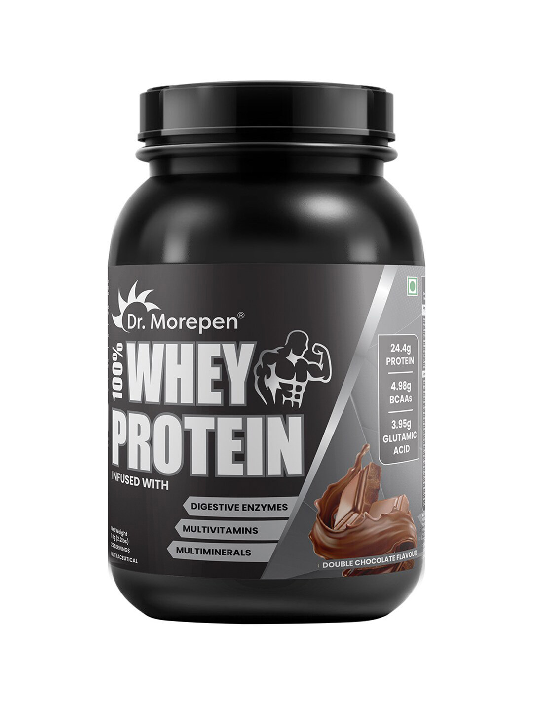 Buy Dr. Morepen Whey Protein Infused With Digestive Enzymes 1Kg ...