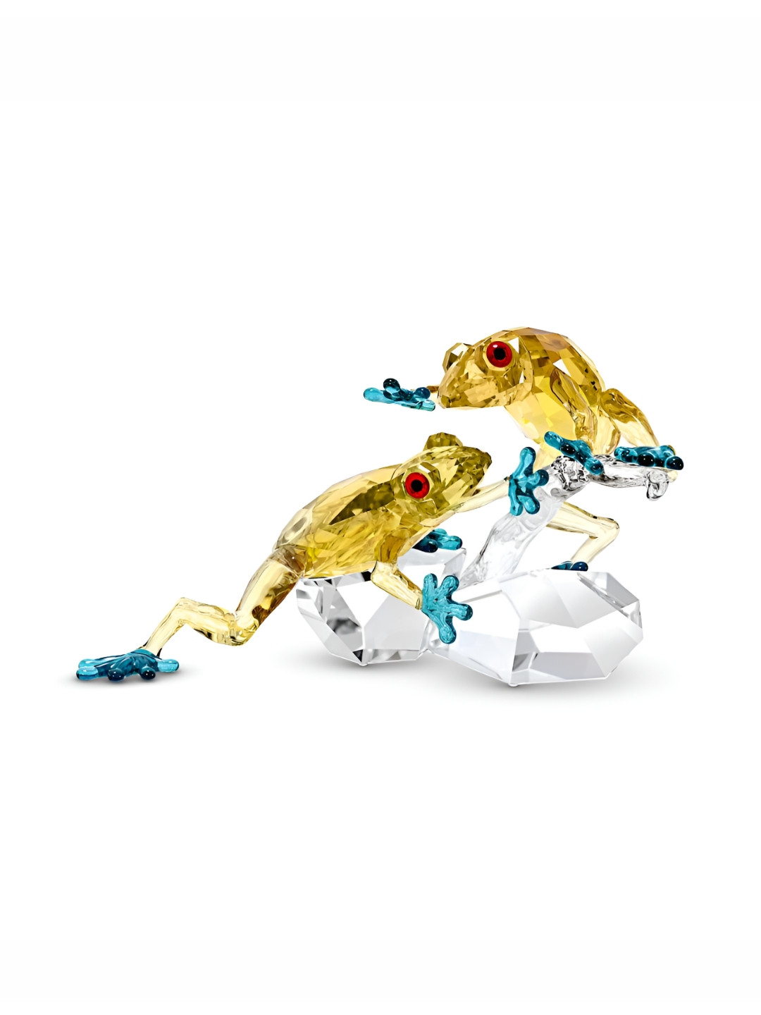 Buy SWAROVSKI Gold Toned Crystal Frogs Showpiece - Showpieces for ...