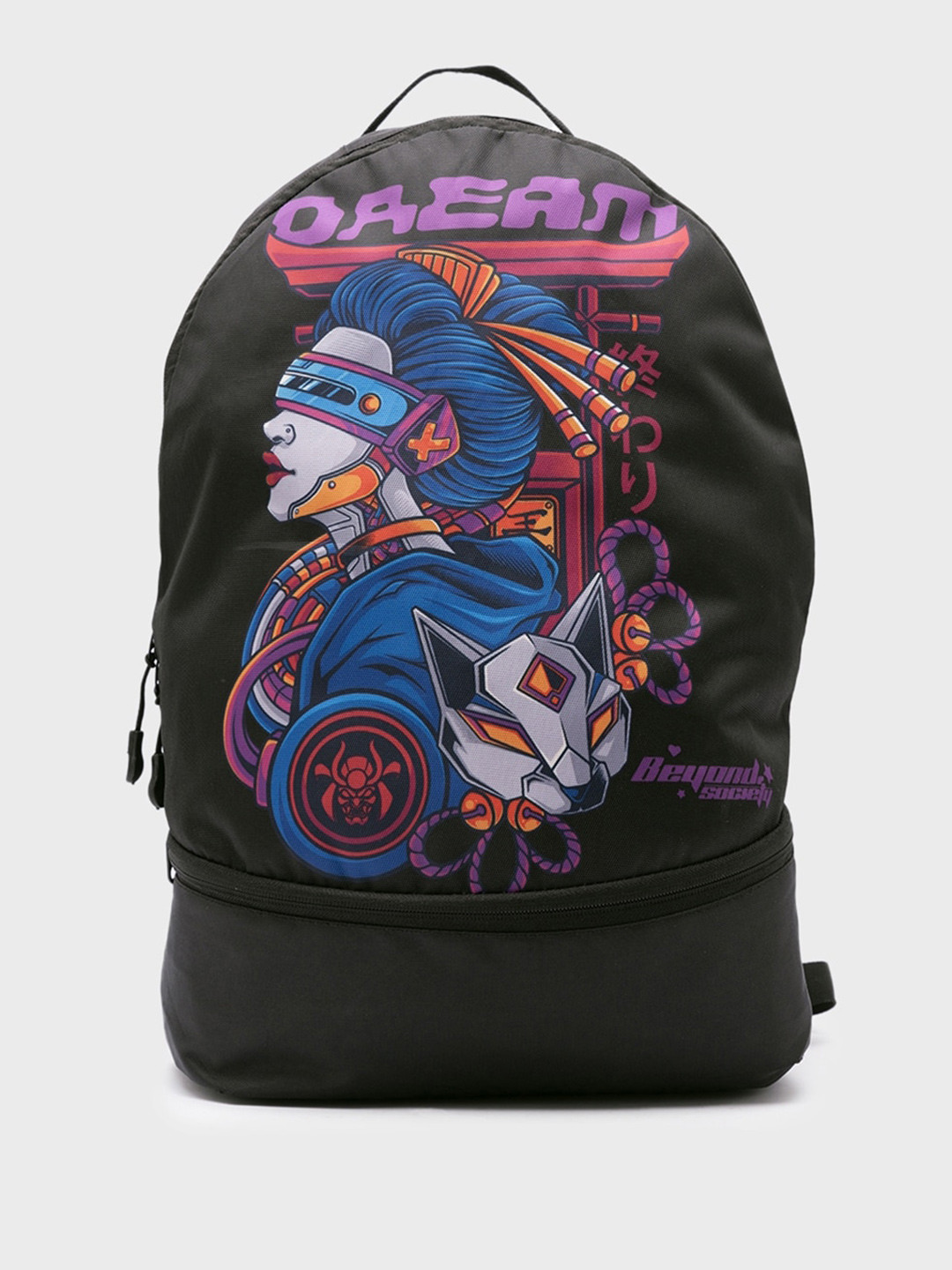 Buy Bewakoof Unisex Black Dream Printed Backpack - Backpacks for Unisex ...