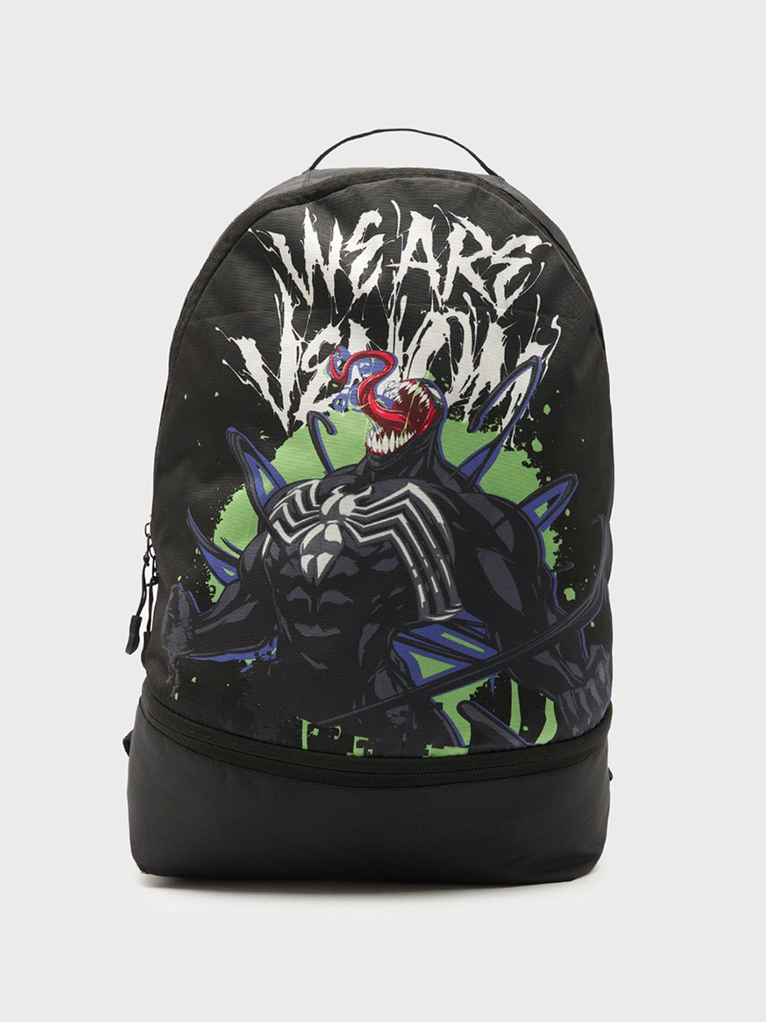 Buy Bewakoof Unisex Black Venom Printed Backpack - Backpacks for Unisex ...