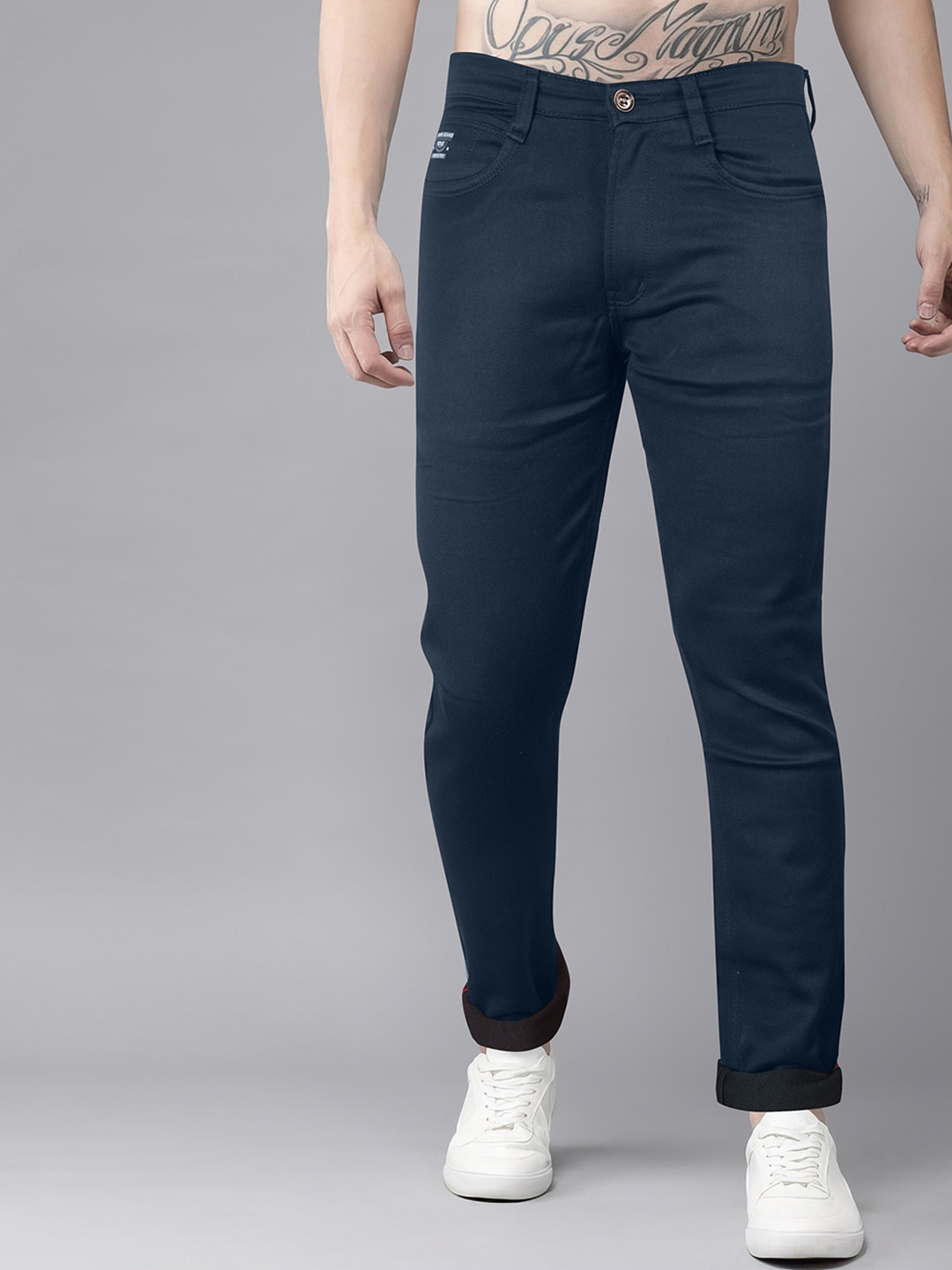 Buy Jb Just BLACK Men Urban Slim Fit Mid Rise Clean Look Stretchable ...