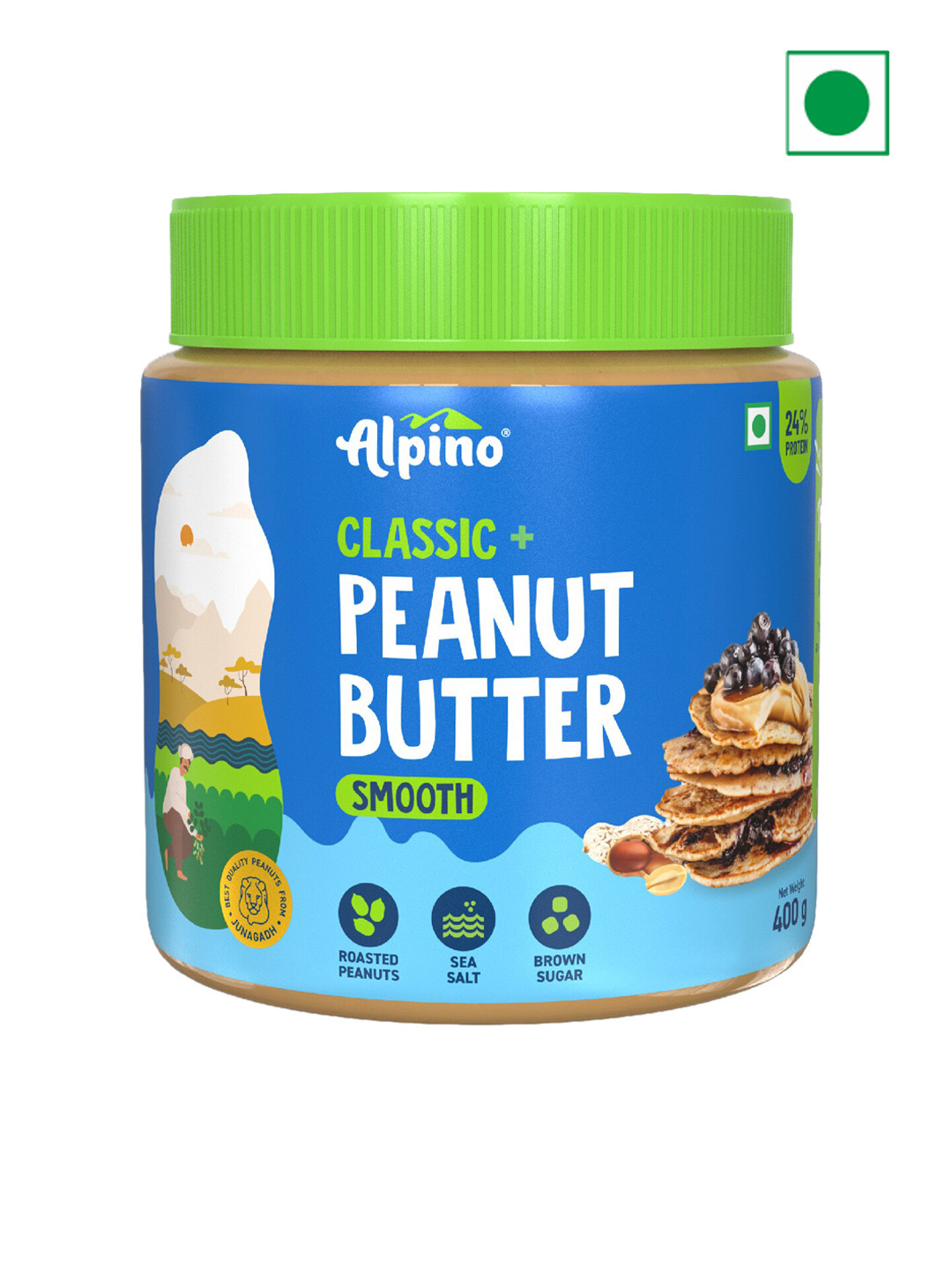 Buy Alpino Classic Peanut Butter Smooth 400 Gms - Sauces And Spreads ...