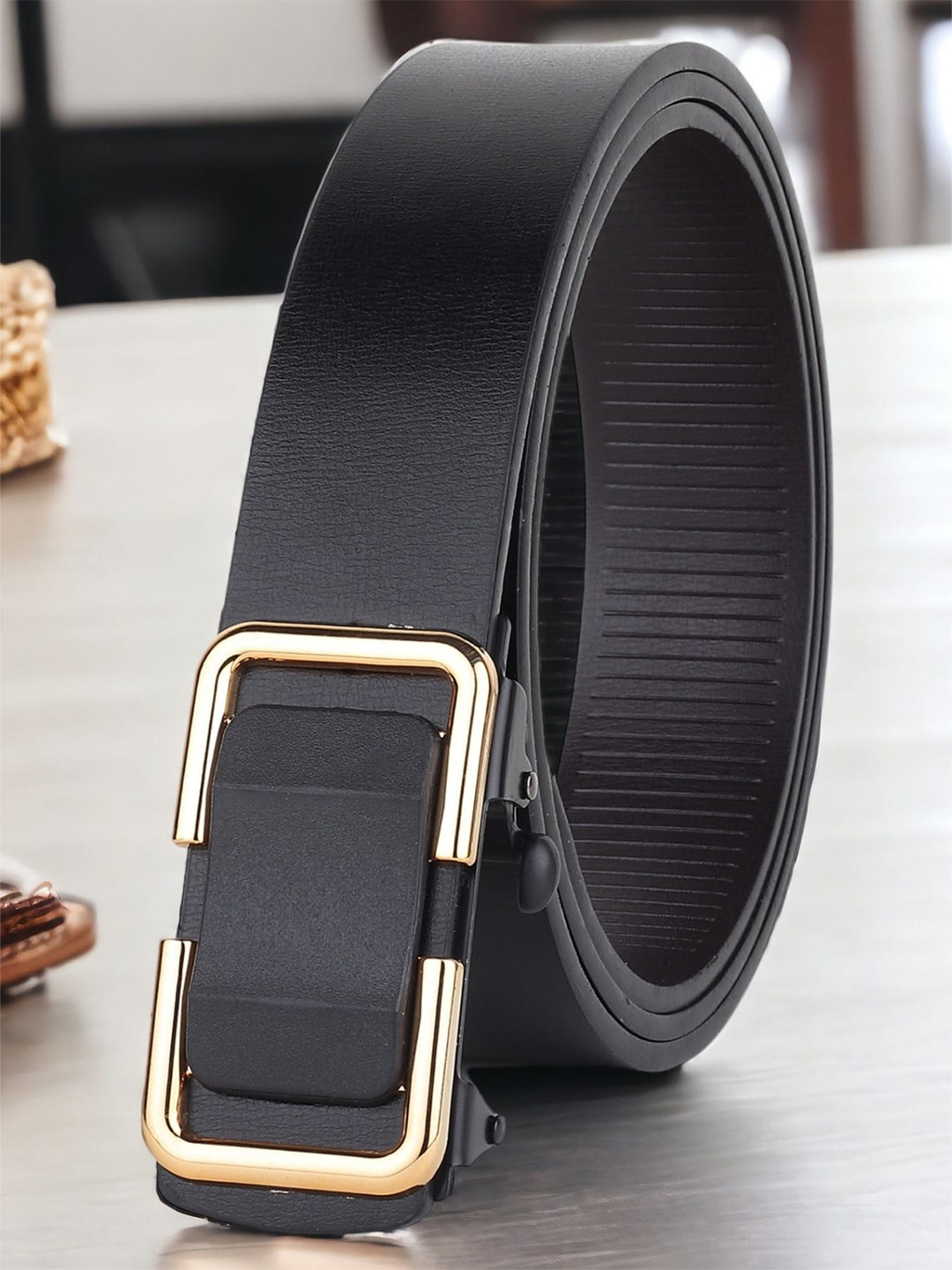 Buy ZORO Men Vegan Leather Auto Lock Belt - Belts for Men 27091480 | Myntra