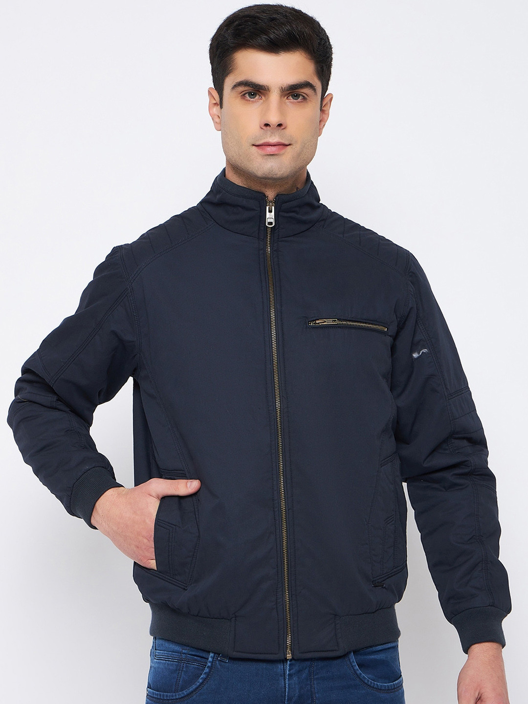 Buy Duke Mock Collar Bomber Jacket - Jackets for Men 27098794 | Myntra
