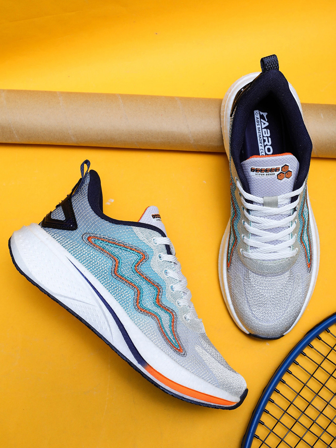 Buy ABROS Men Lace Up Mesh Running Shoes - Sports Shoes for Men ...