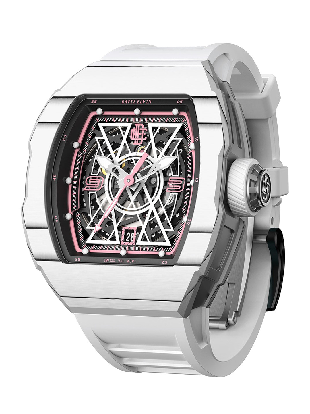 Buy DAVIS ELVIN Unisex Printed Analogue Mechanical Motion Powered Watch ...