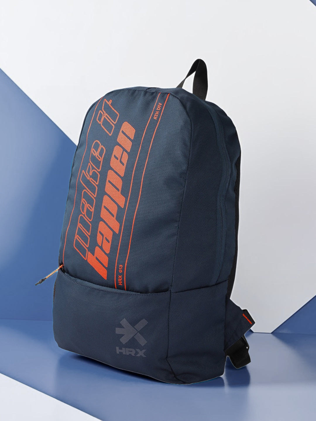 Buy HRX By Hrithik Roshan Unisex Typography Printed Backpack 14 Inch ...