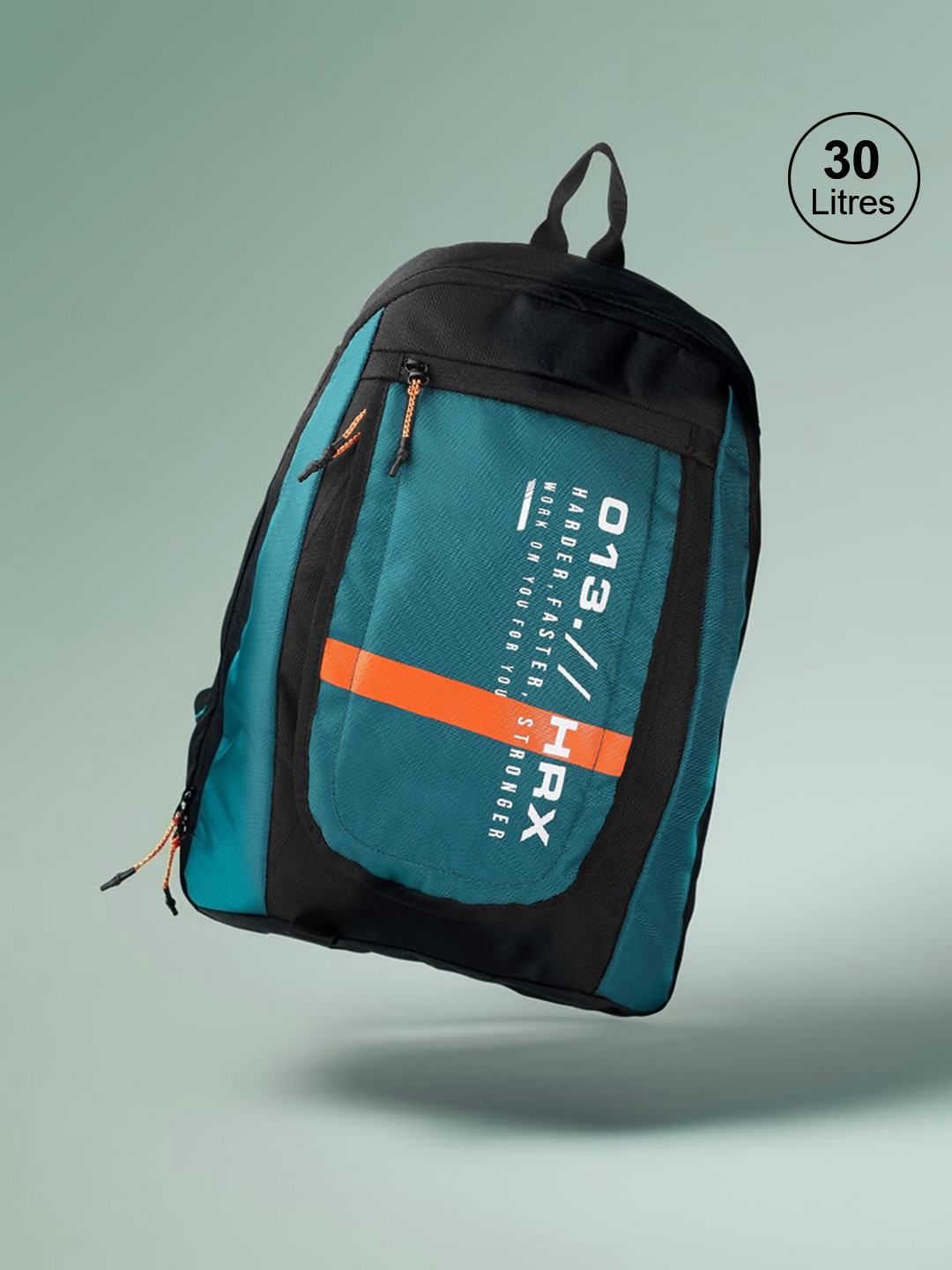 Buy HRX By Hrithik Roshan Unisex Typography Printed Backpack 30L ...