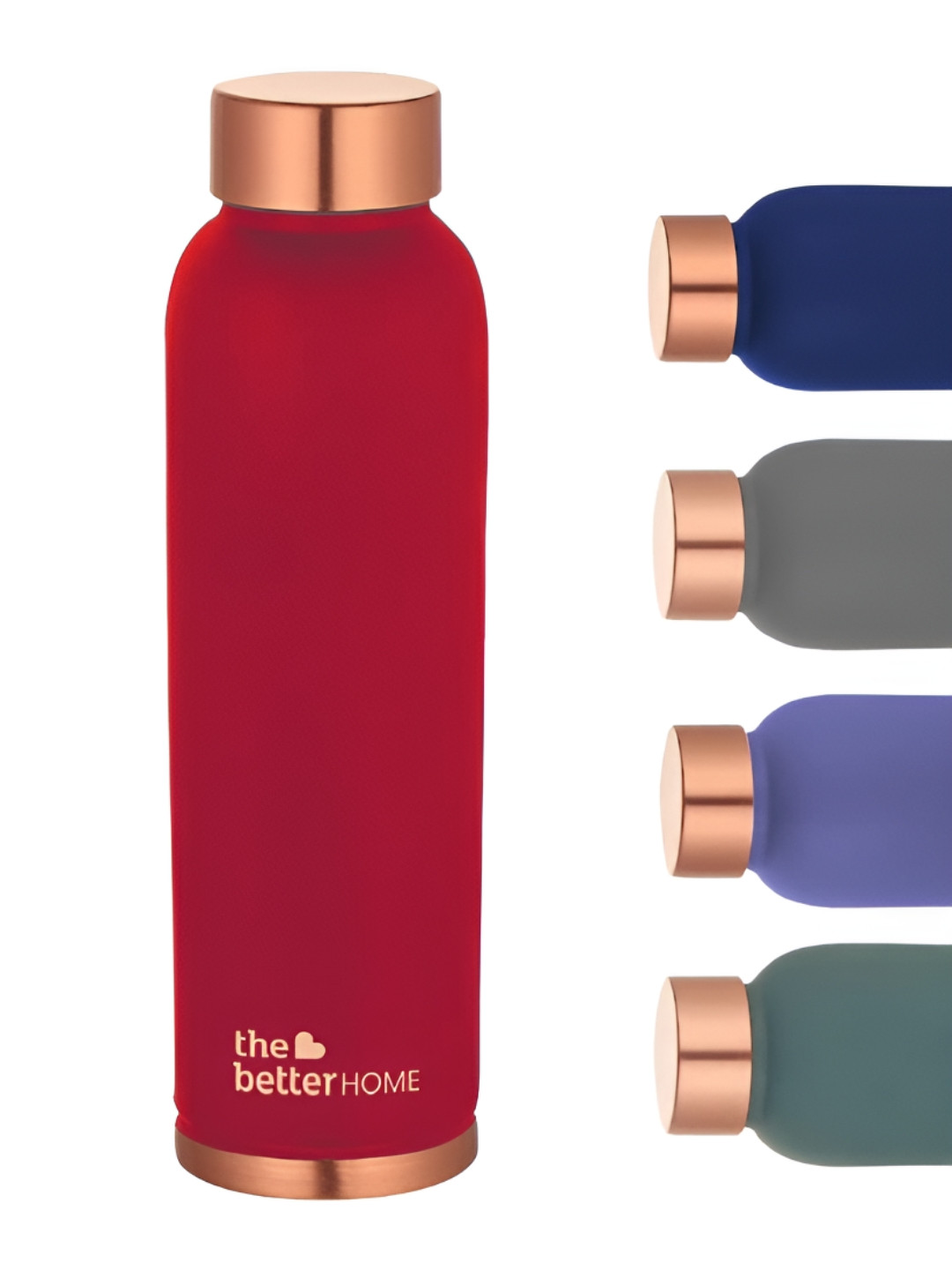 Buy The Better Home Maroon Copper Water Bottle 1 Litre - Water Bottle ...