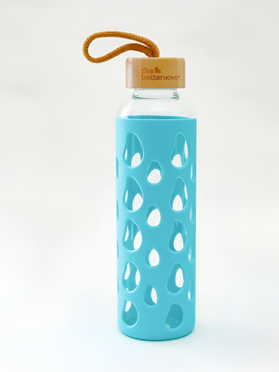 Buy The Better Home Blue Glass Water Bottle 550ml - Water Bottle for ...
