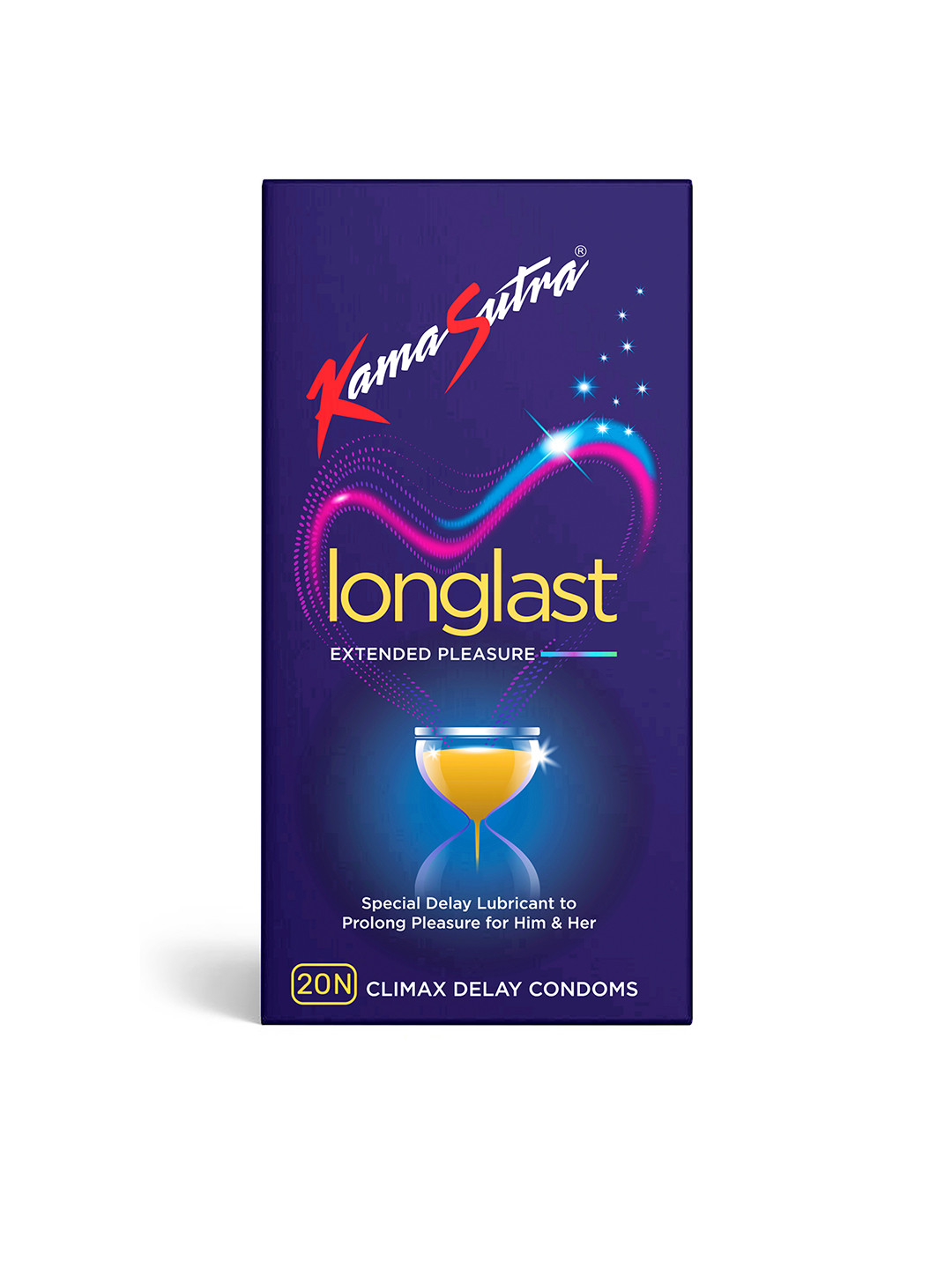 Buy KamaSutra LongLast Extended Pleasure Climax Delay Condoms 20N ...