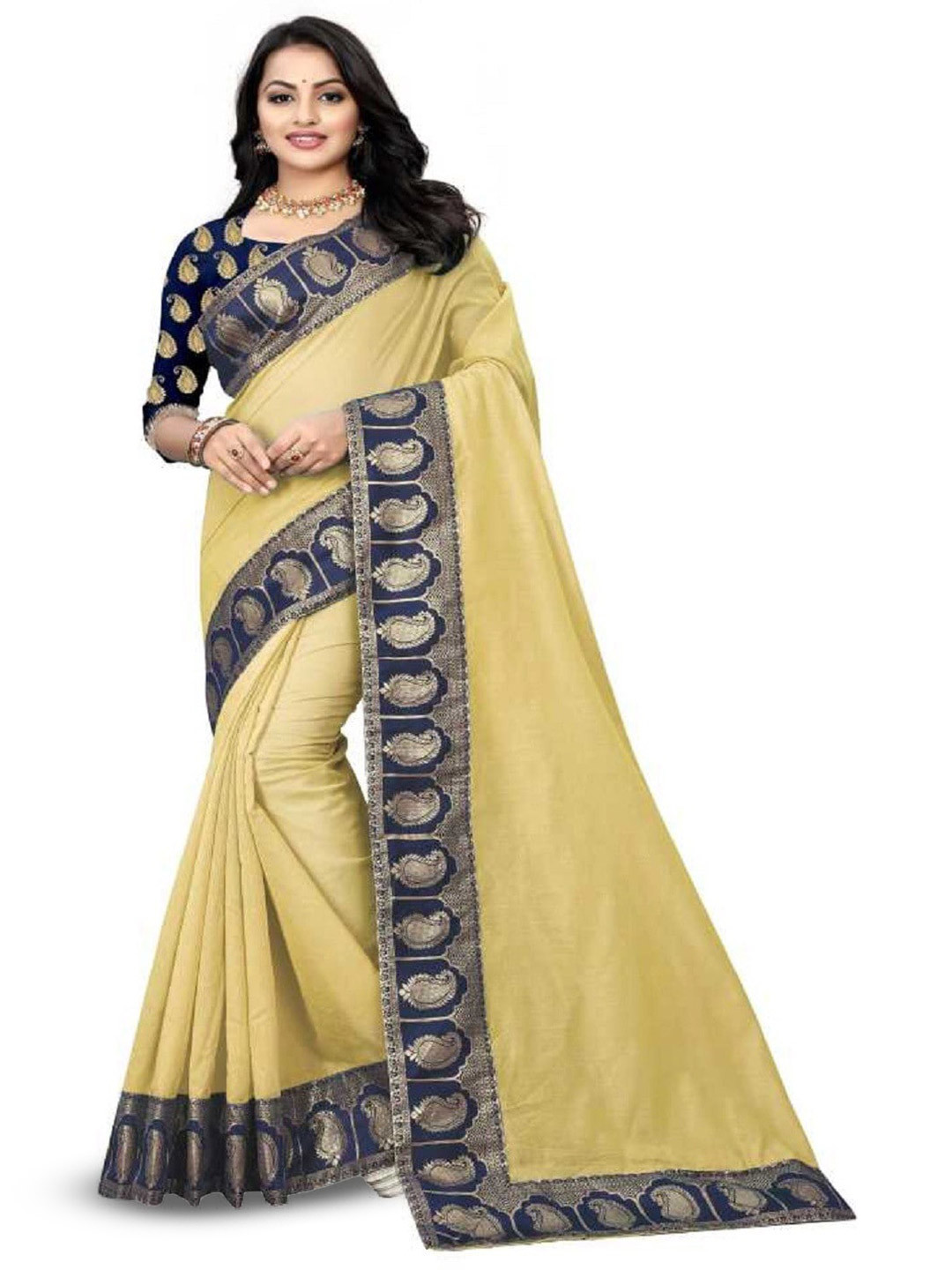 Buy ROOP SUNDARI SAREES Woven Design Zari Saree - Sarees for Women ...