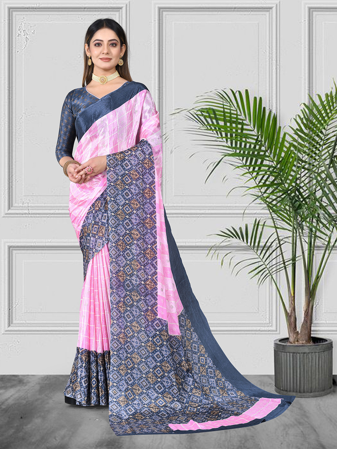 Buy ROOP SUNDARI SAREES Floral Printed Pure Georgette Saree - Sarees ...