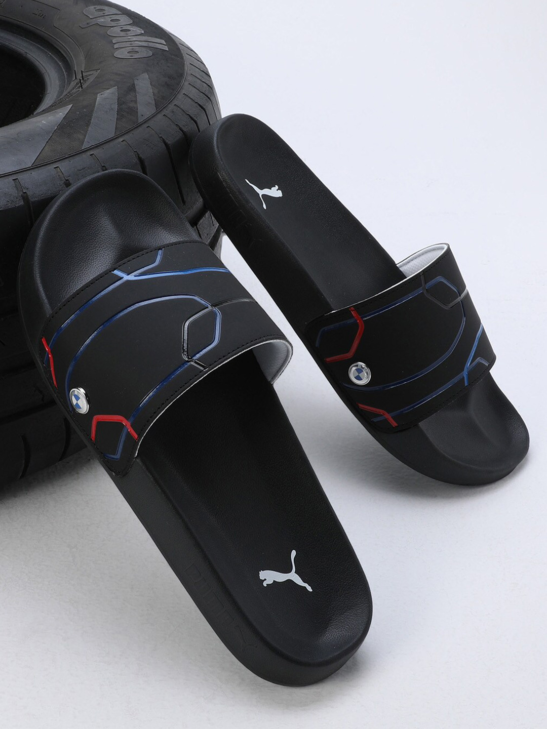 Buy Puma Men BMW M Motorsport Leadcat 2.0 Sliders - Flip Flops for Men ...