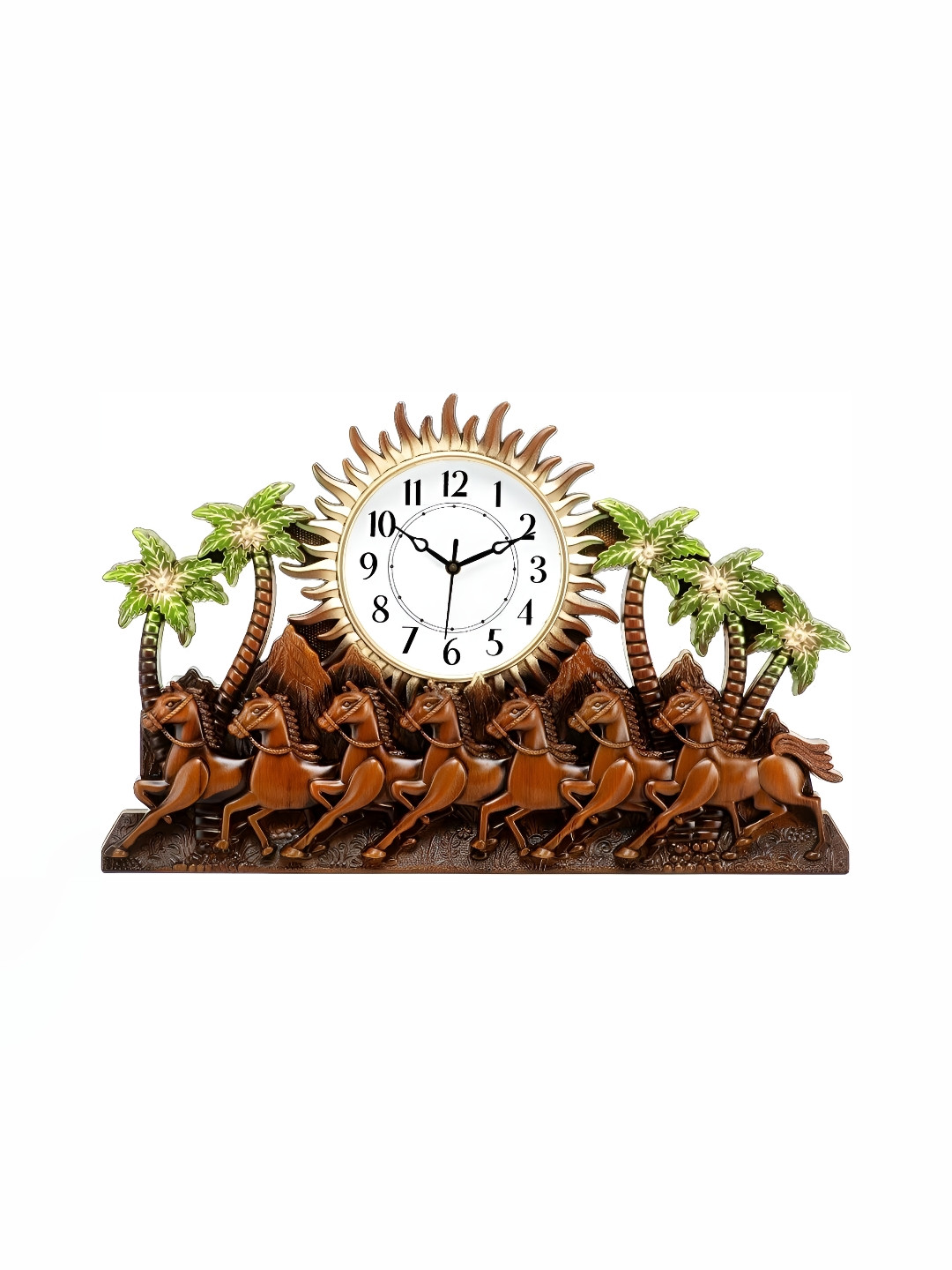 Buy Attractionz Beige & Brown Sun & Horse Round Shaped Traditional ...