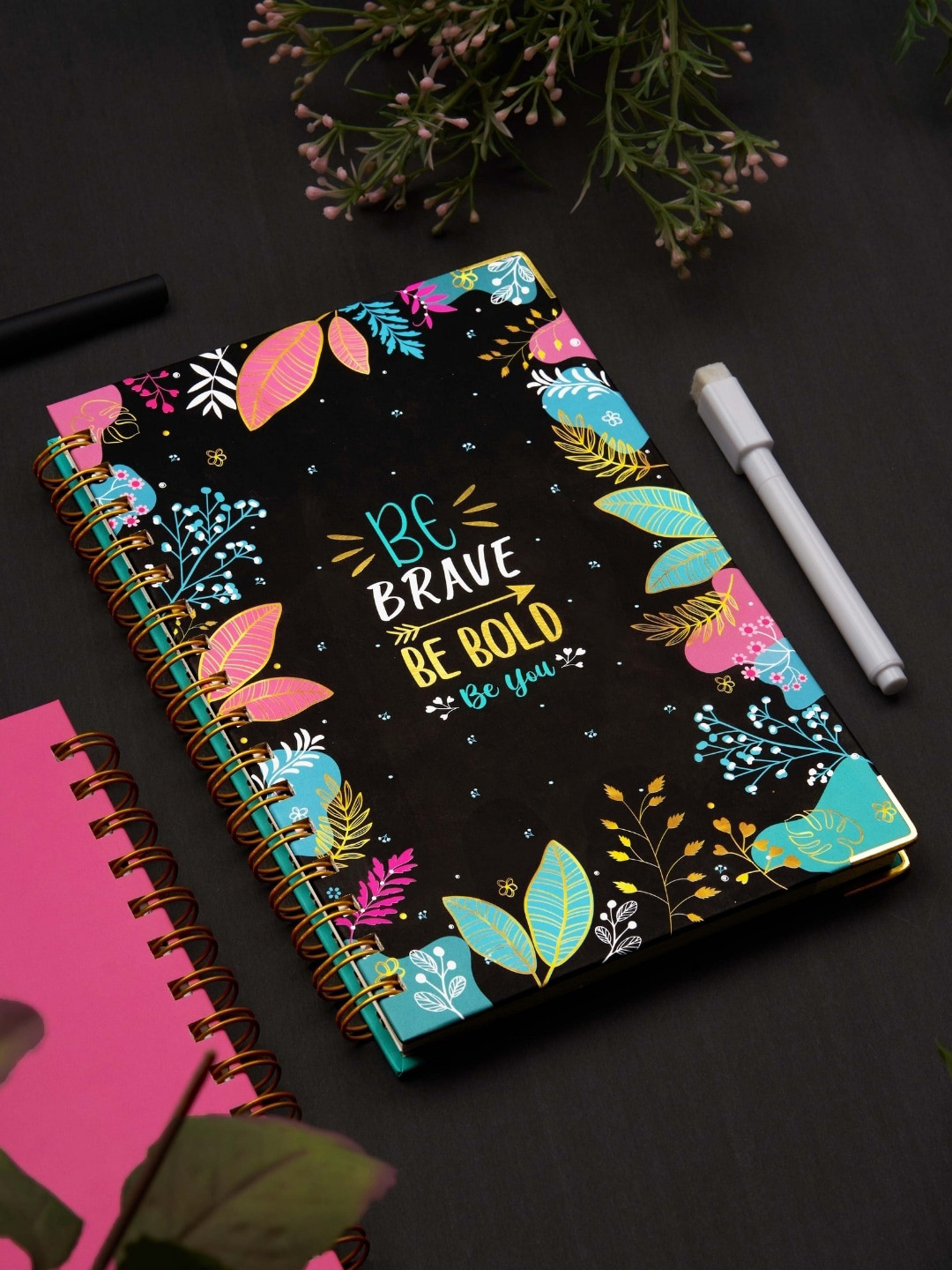 Buy Doodle Printed Wiro Hard Bound A5 Daily Planner With Metal Corner ...