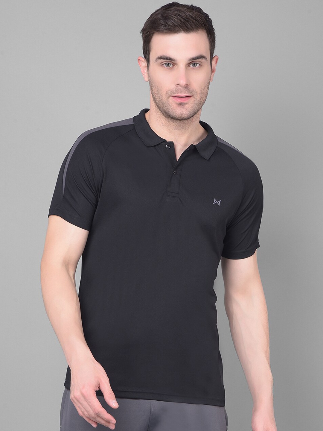 Buy Force Nxt Men Solid Polo Collar Anti Viral Anti Odour Sports T