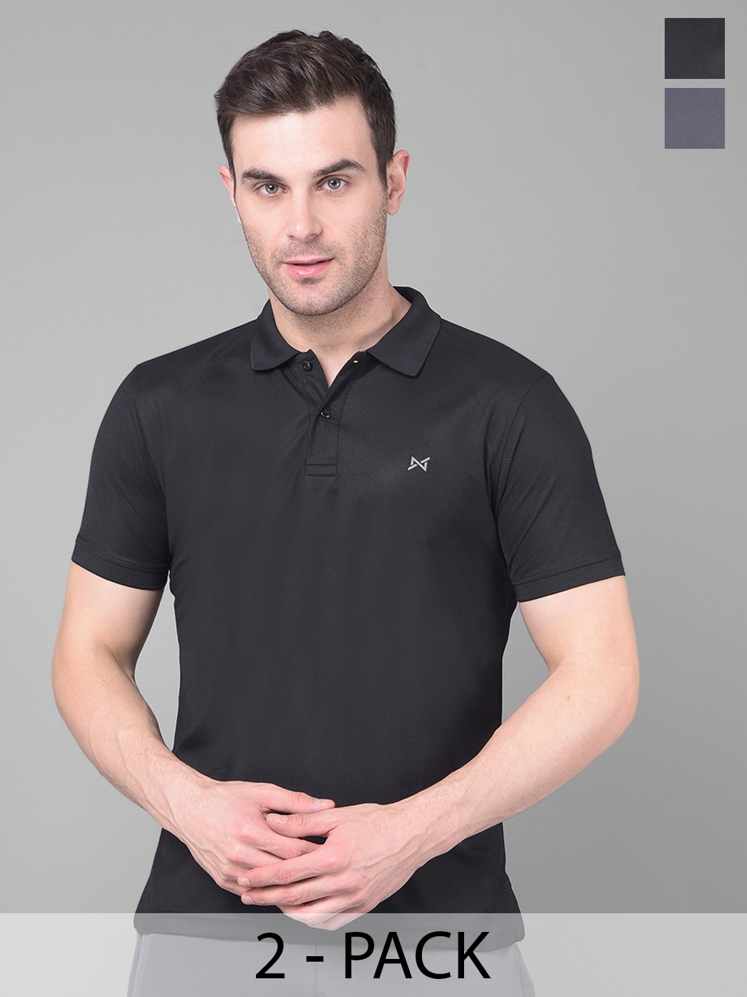 Buy Force Nxt Men Pack Of 2 Anti Viral Anti Odour Cool Collared Polo