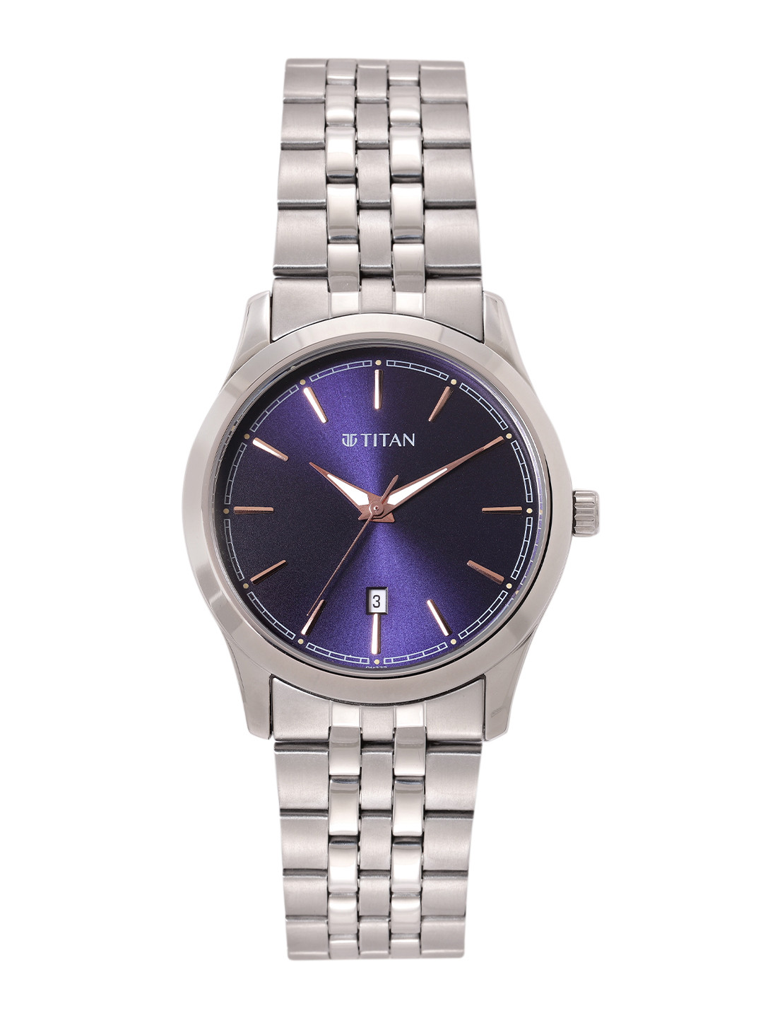 Buy Titan Men Bracelet Style Analogue Watch 1823SM02 Blue - Watches for ...