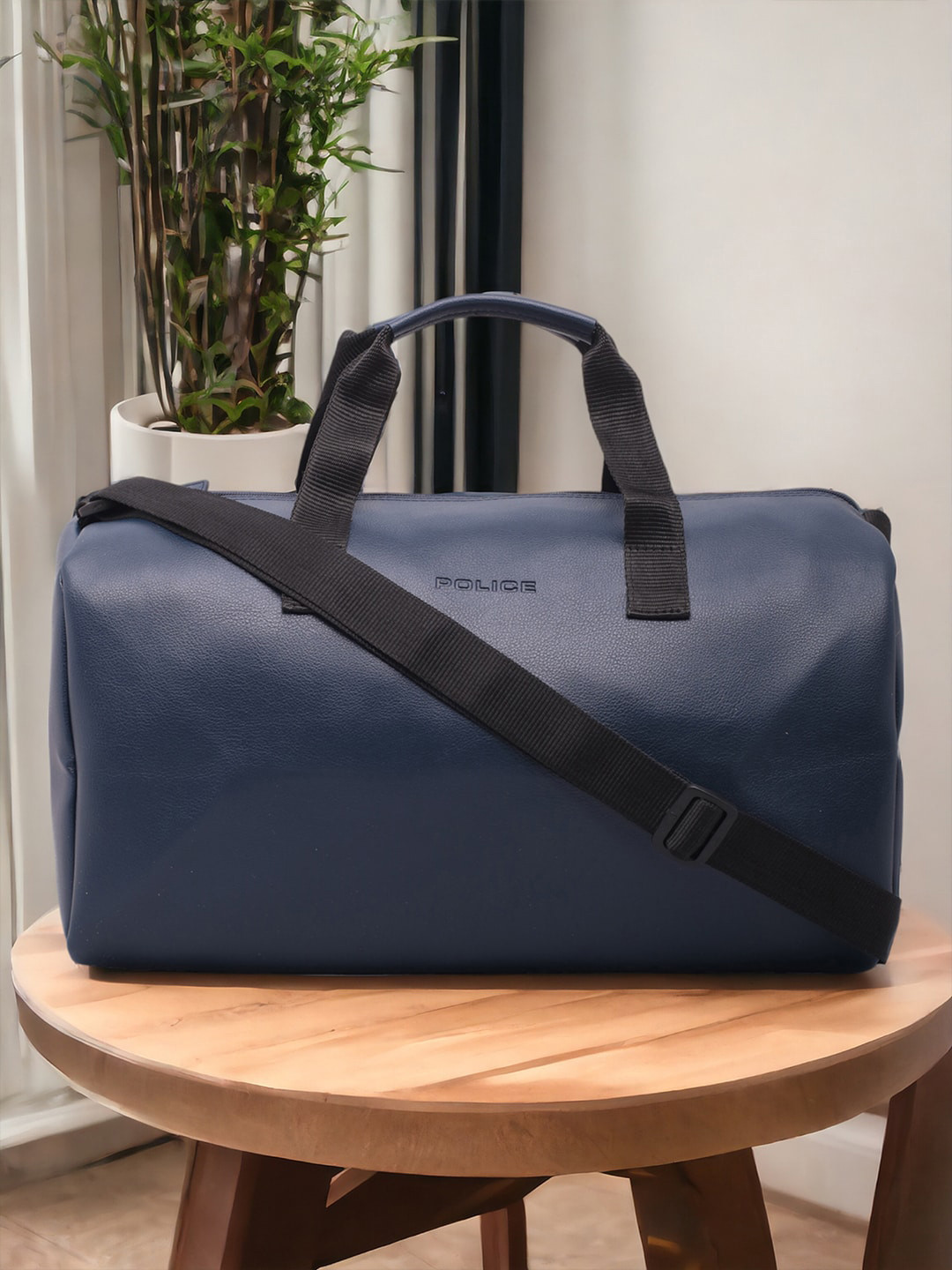 Buy Police Unisex Leather Zipper Duffel Bag - Duffel Bag for Unisex ...