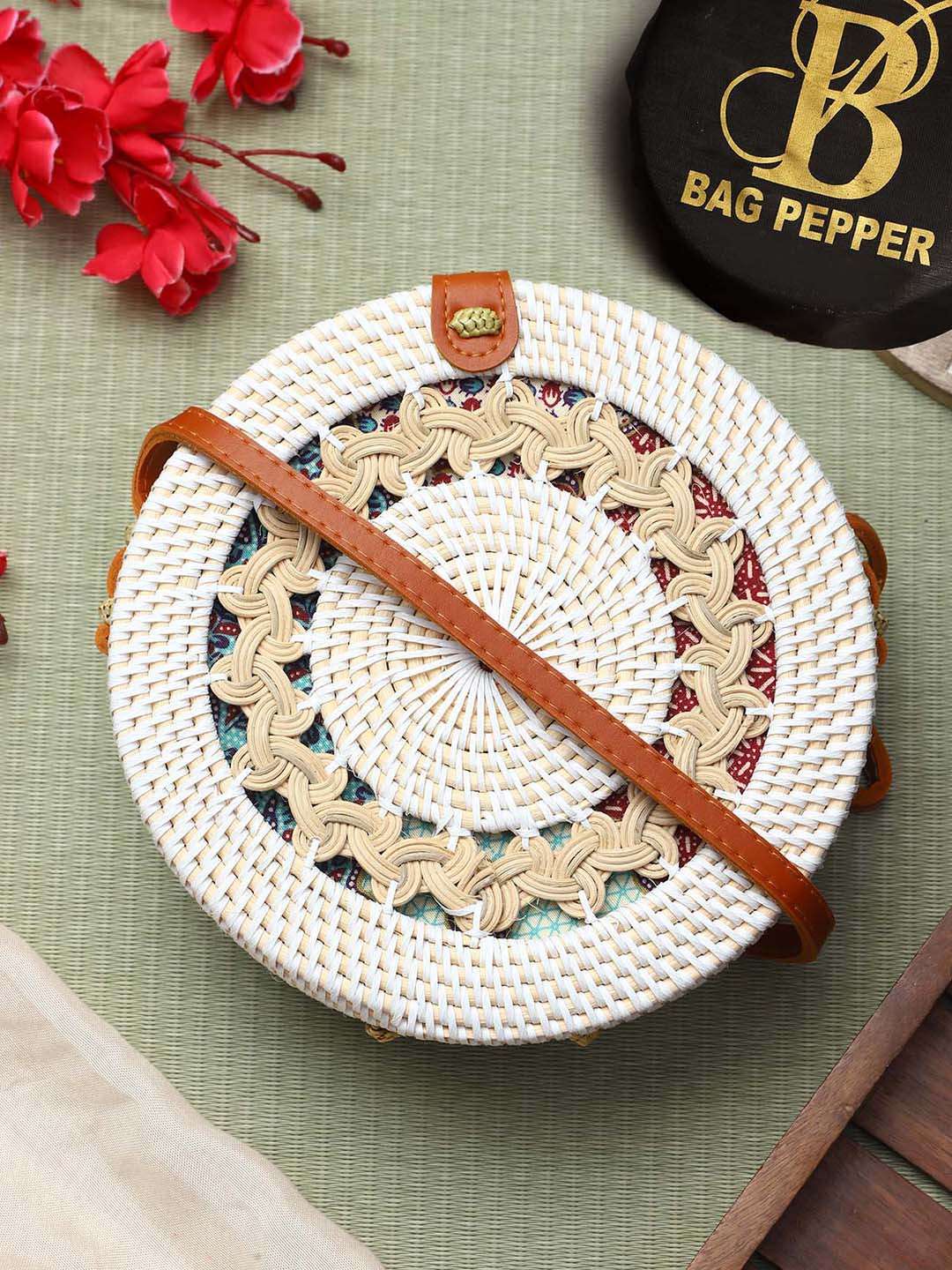 Buy Bag Pepper Textured Structured Pure Bamboo Sling Bag - Handbags for ...