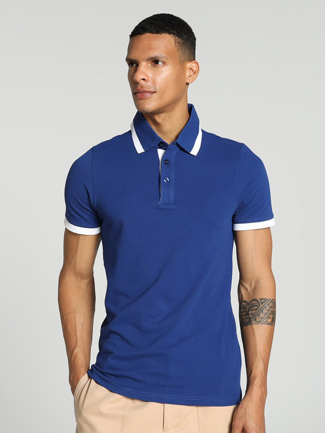 Buy Puma Pique Tipping Slim Fit Polo Collar Cotton T Shirt - Tshirts ...