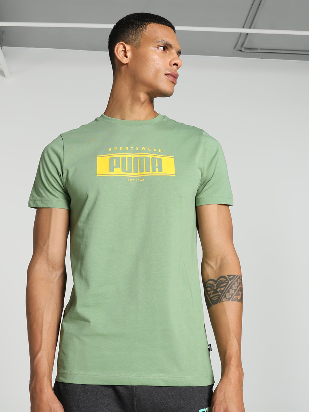 Buy Puma Varsity Graphic Printed Slim Fit Cotton T Shirt - Tshirts for ...