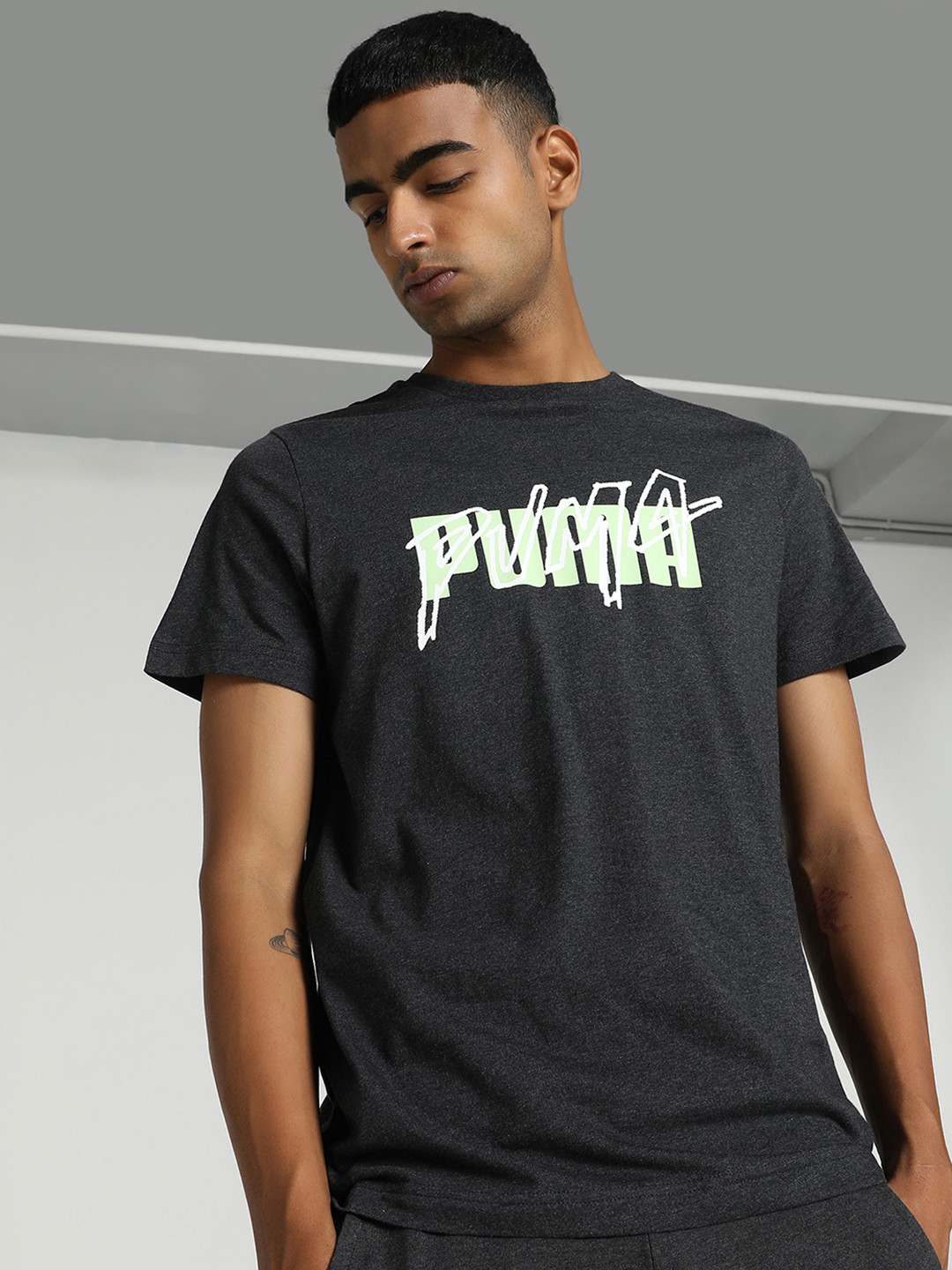Buy Puma Typography Printed Cotton Slim Fit T Shirt - Tshirts for Men ...