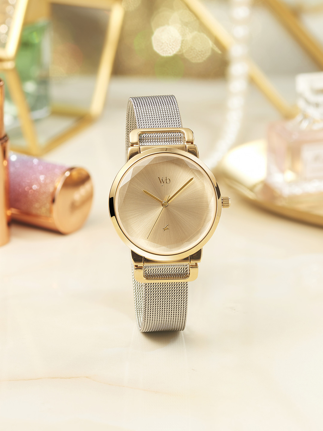 Buy Fastrack Vyb Classiqu Women Stainless Steel Bracelet Style Straps ...