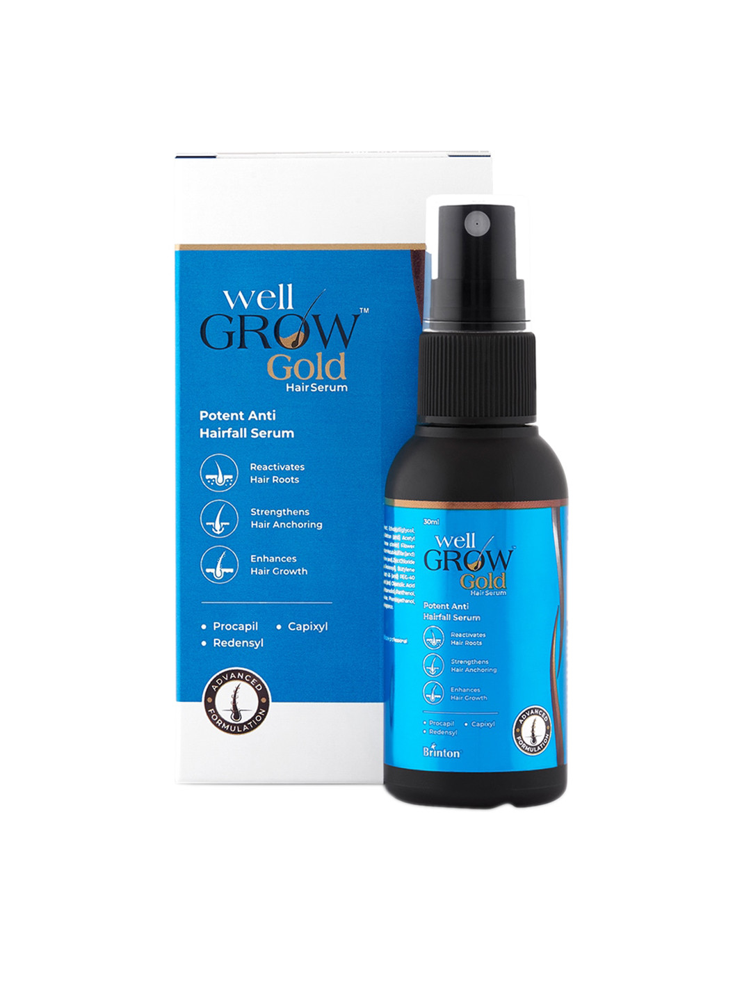 Buy Brinton Women WellGrow Gold Hair Serum 30ml - Hair Serum for Women ...