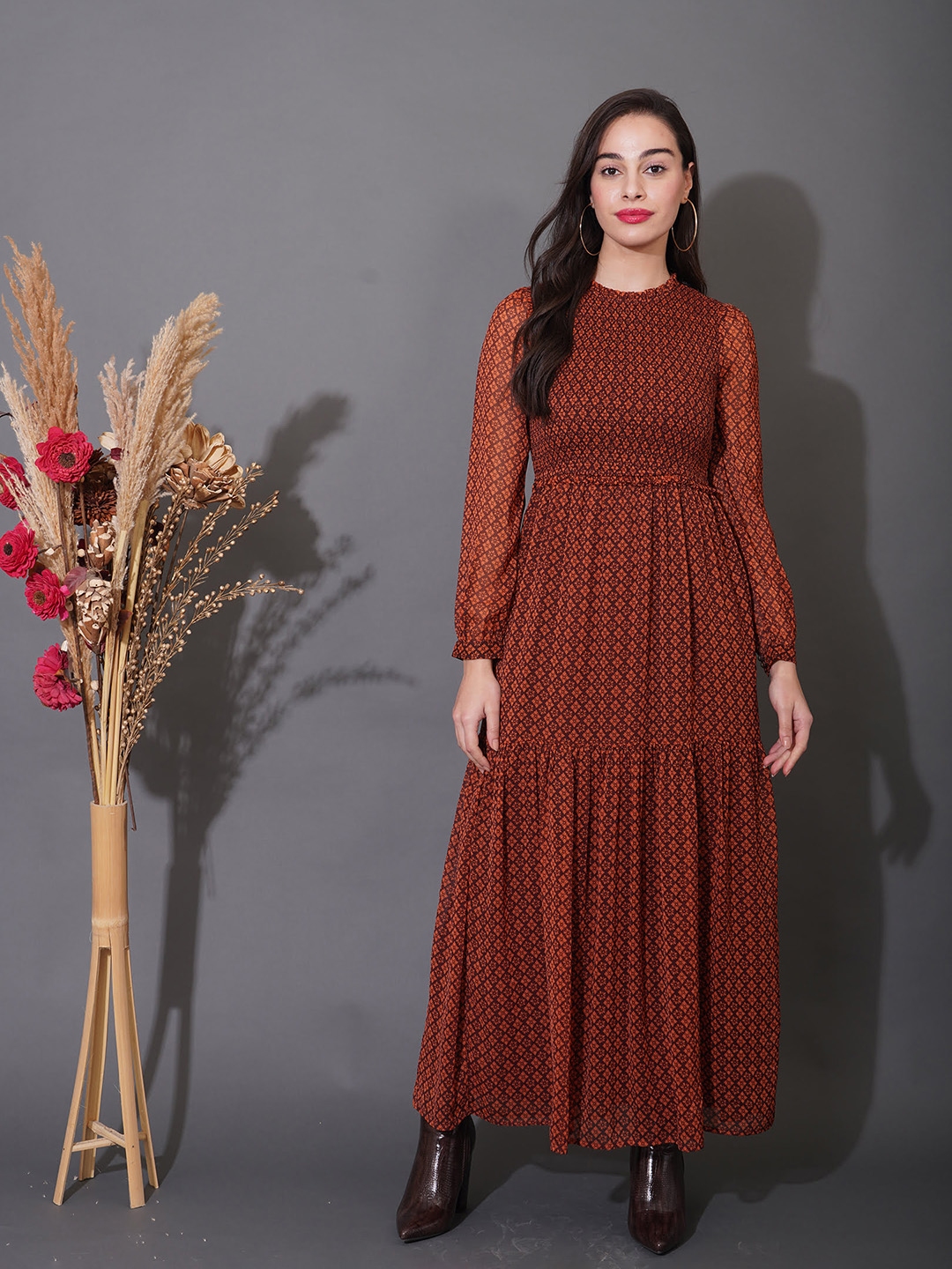 Buy DEBONATELLA Ethnic Motifs Printed Georgette Maxi Dress - Dresses ... Buy DEBONATELLA Ethnic Motifs Printed Georgette Maxi Dress - Dresses ...