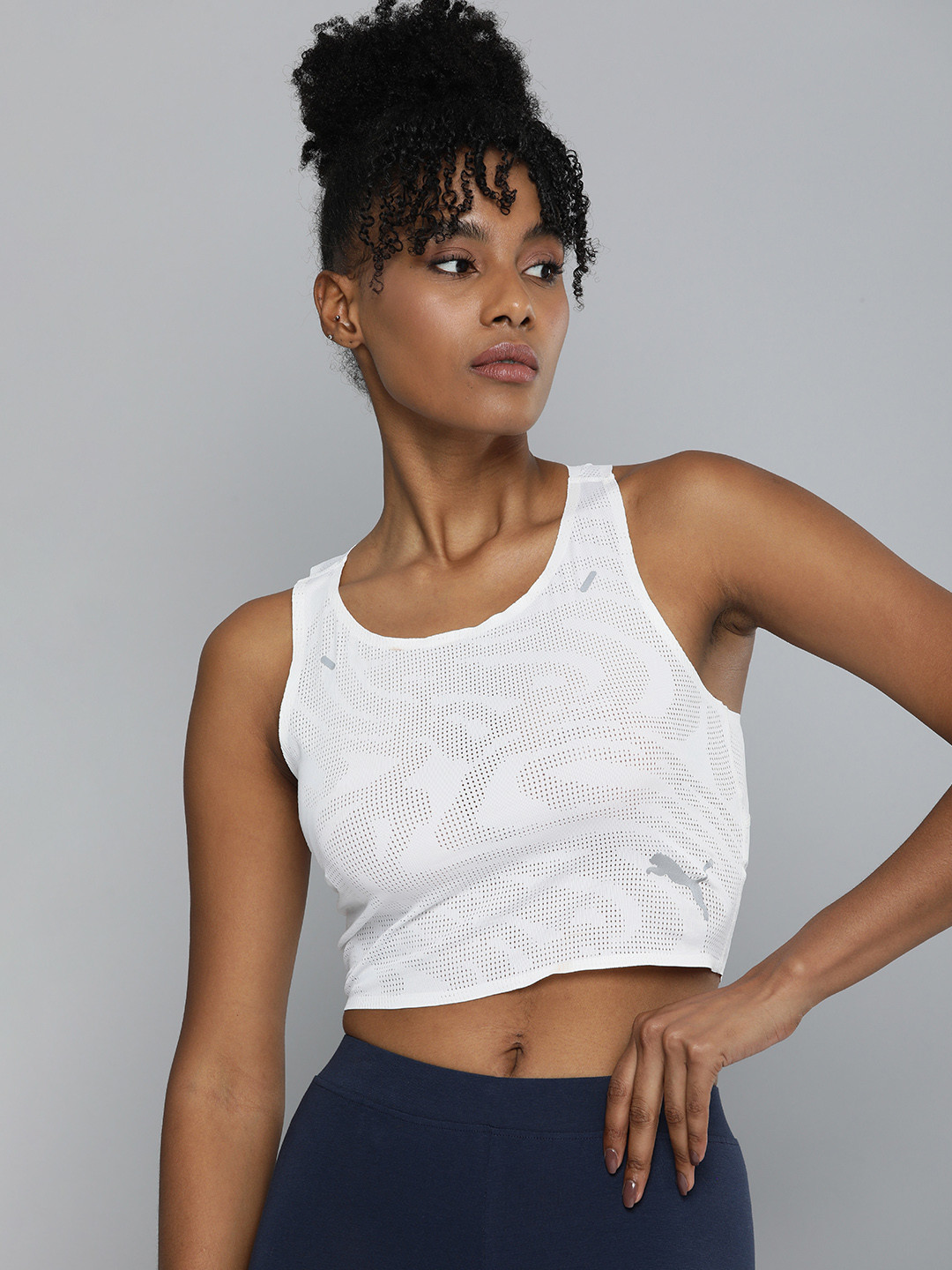 Buy Puma RUN ULTRASPUN DryCell Breathable Running Tight Fit Tank Crop ...