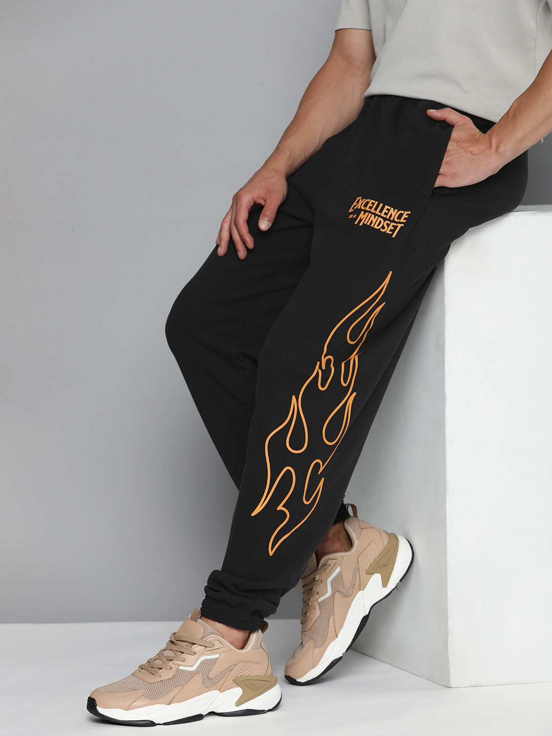 Buy Puma Men Caution Printed Pure Cotton Basketball Joggers - Track ...