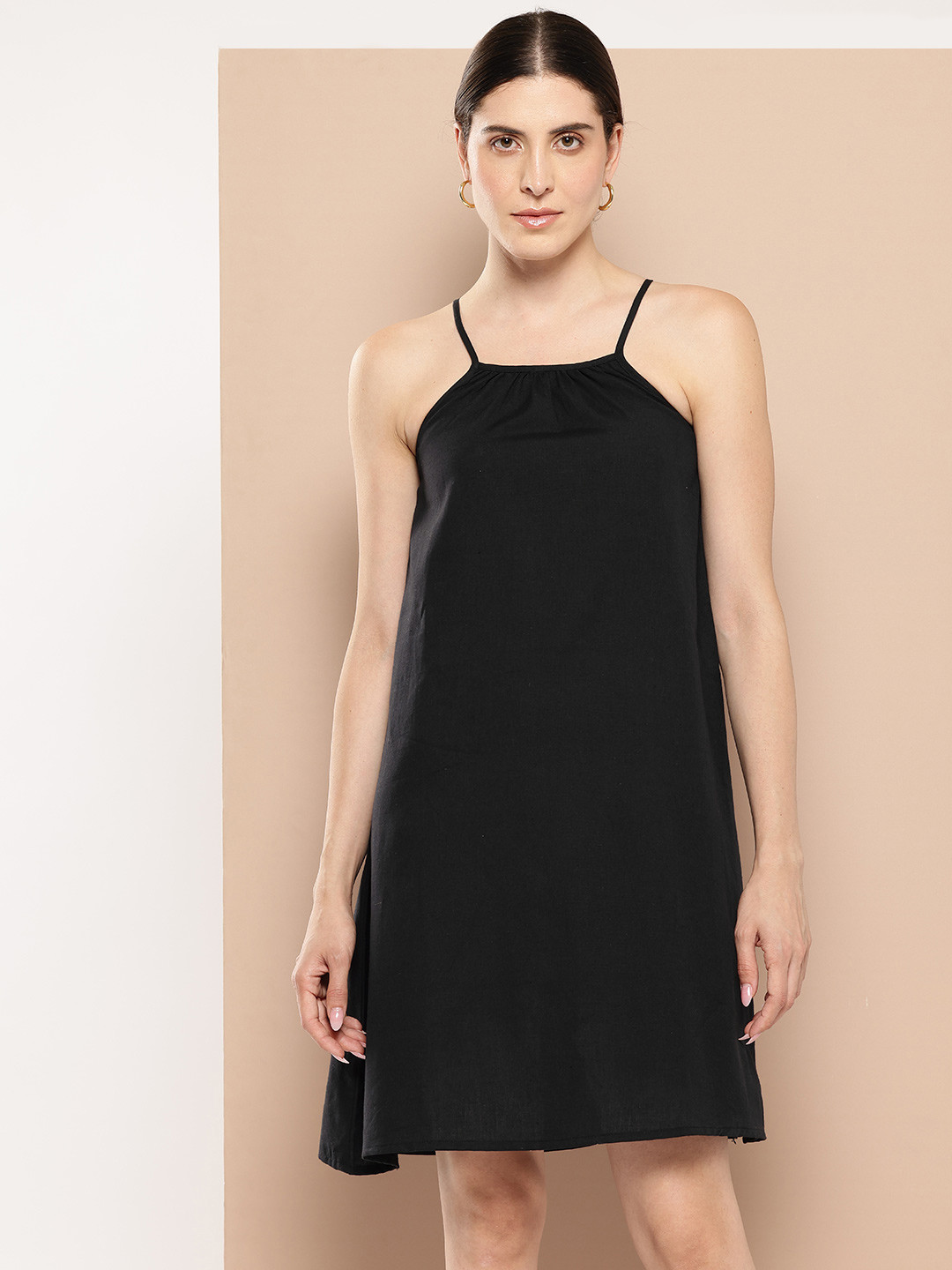 Buy Chemistry Strap Shoulder Gathered A Line Dress - Dresses for Women ...