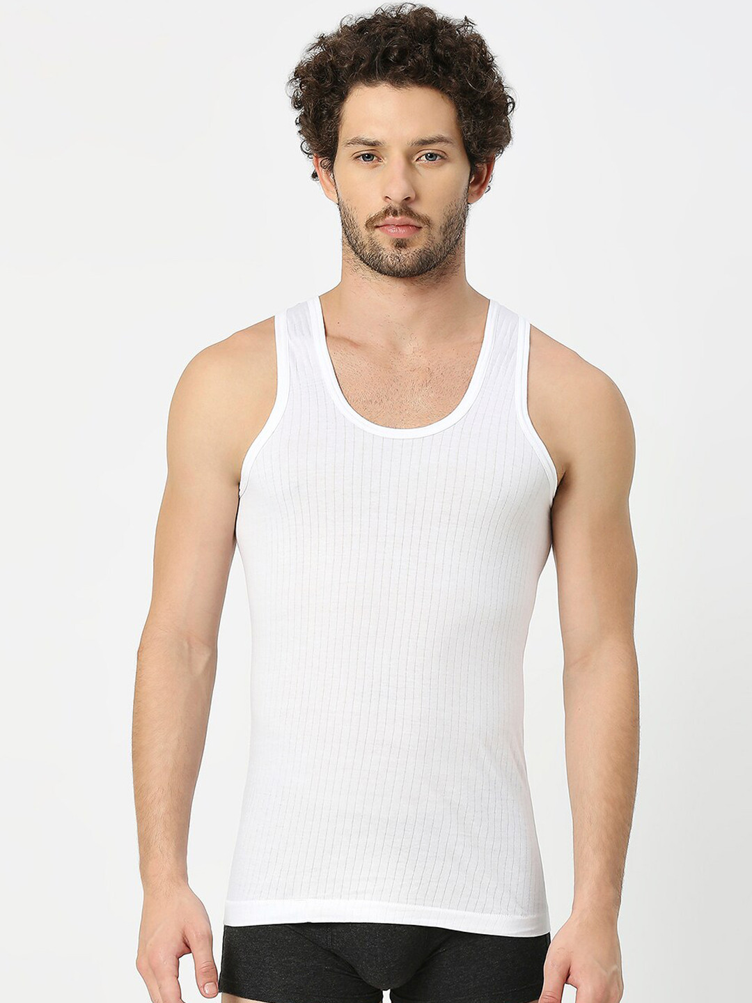 Buy FRENCHIE Pack Of 5 Assorted Pure Cotton Innerwear Vests FRELT_New ...