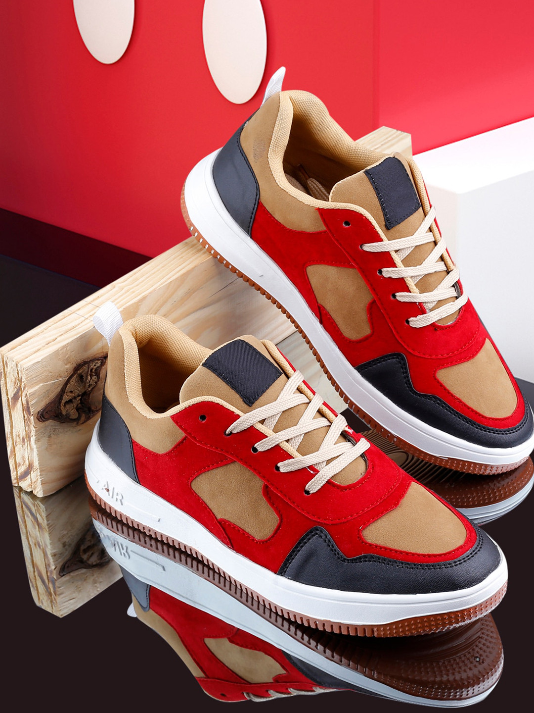 Buy HAKKEL Men Colourblocked Round Toe Lightweight Sneakers - Casual ...