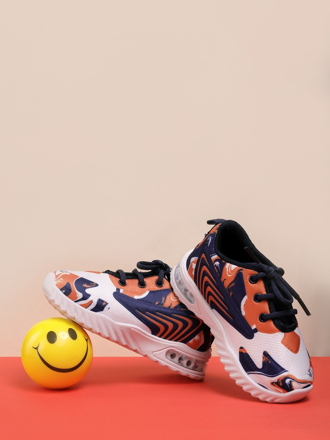 Buy Tiny Bugs Kids Printed Lightweight Contrast Sole Lace Ups Sneakers ...