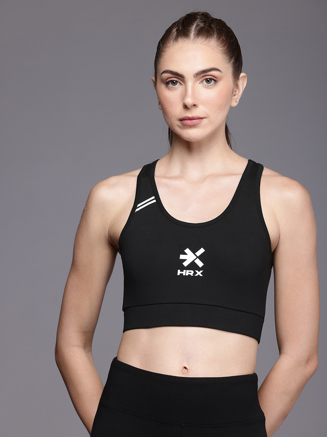 Buy HRX By Hrithik Roshan Lightly Padded Full Coverage Running Bra HRX ...