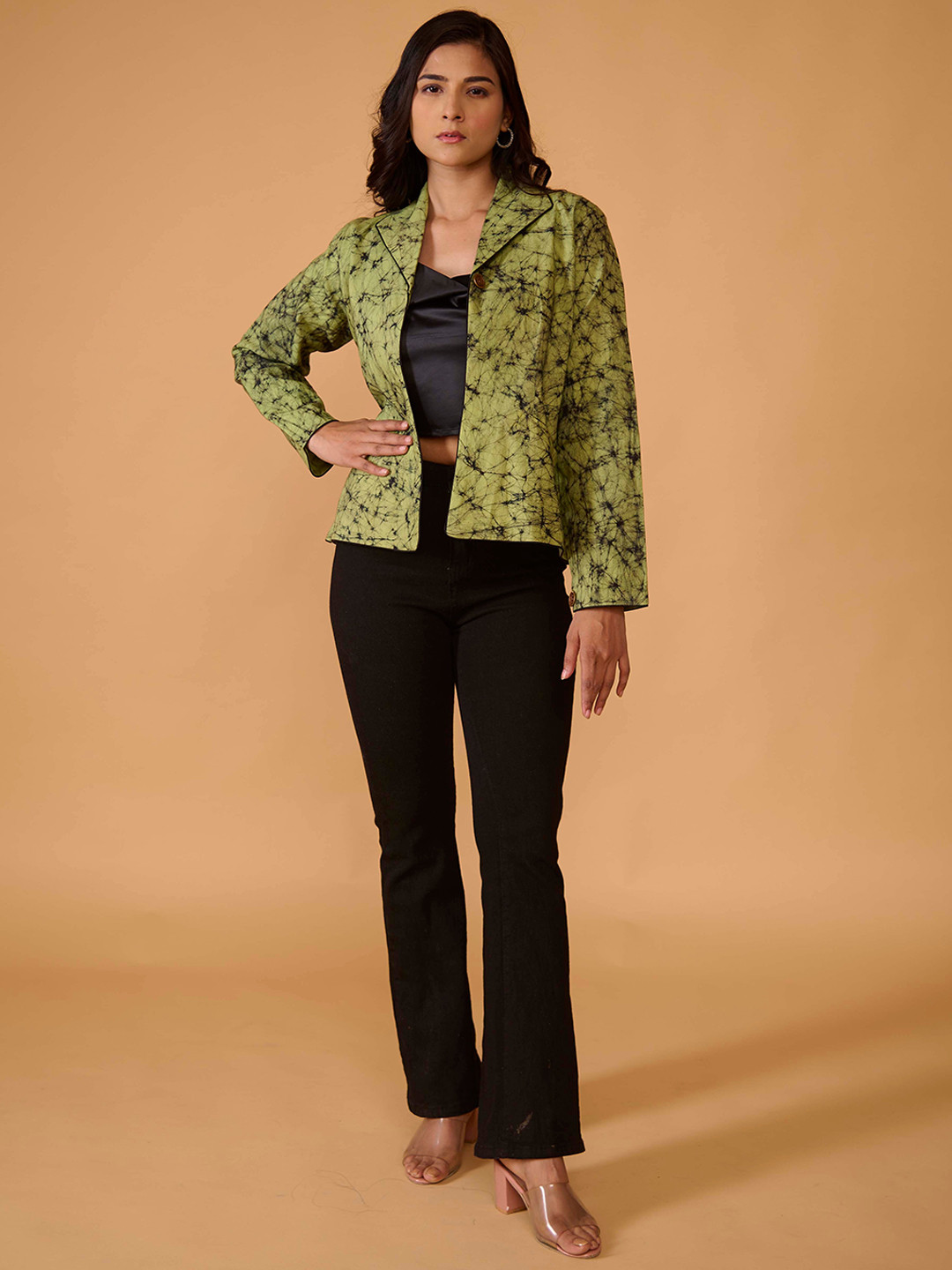 Buy TSUCCHI TRADITIONS Abstract Printed Button Shrug - Shrug for Women ...