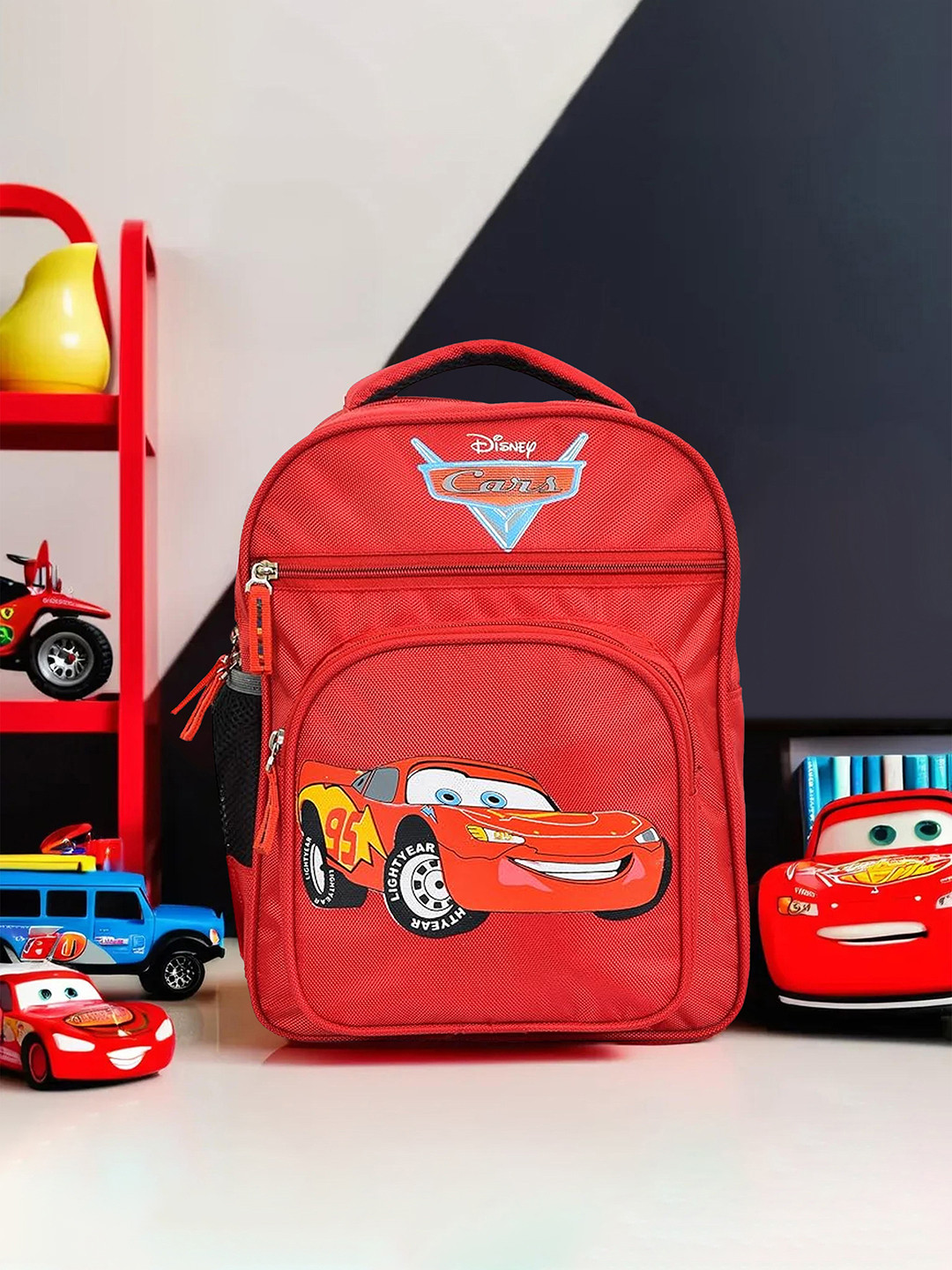 Buy Kuber Industries Boys Disney Car 4 Compartment Kids School Bag ...