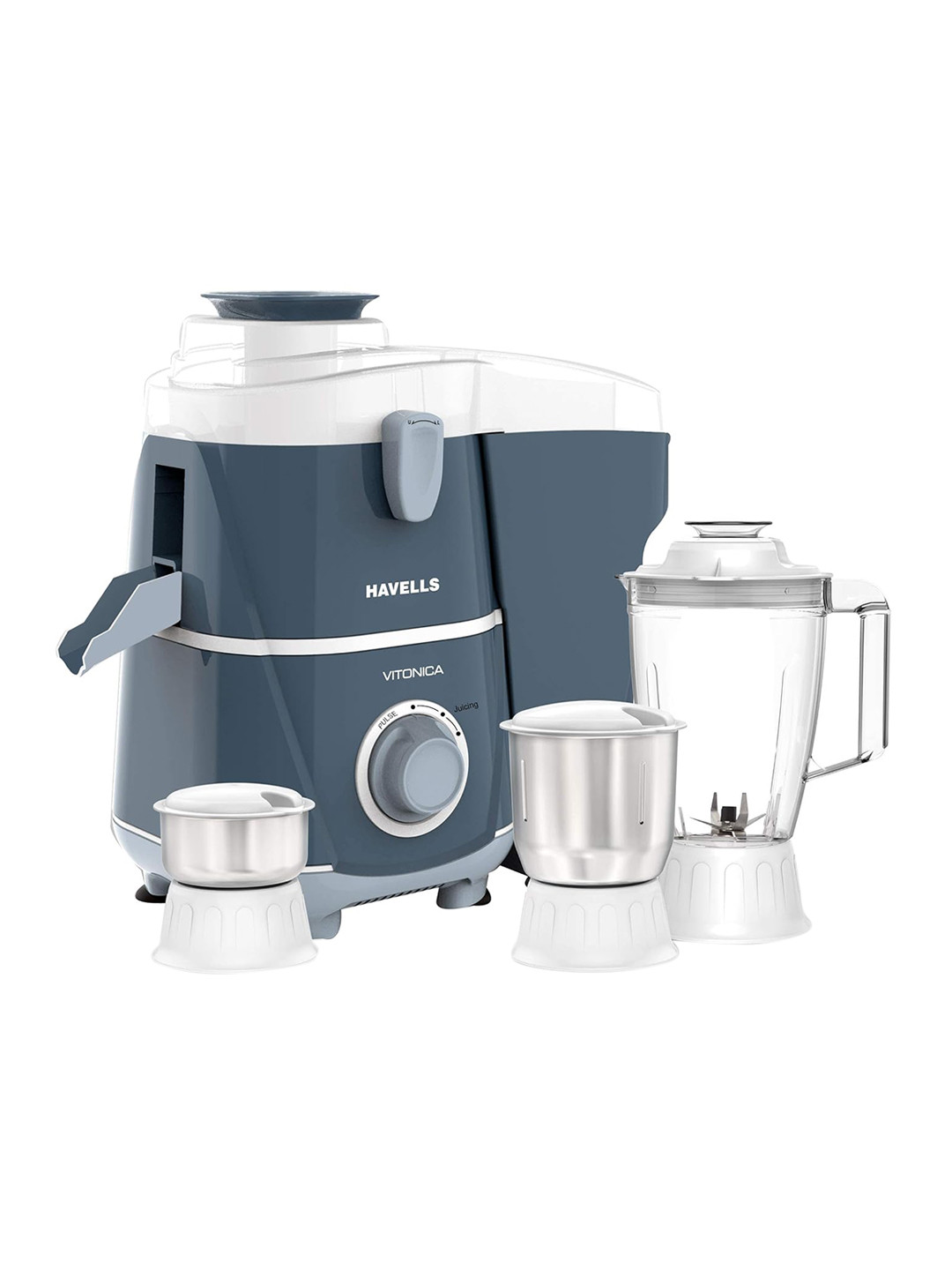 Buy Havells Vitonica Blue 3 Pcs 500 W Foldable Juicing Spout Juicer ...