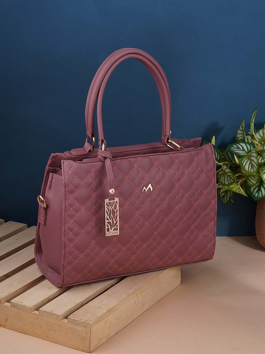 Buy Metro Textured Structured Handheld Bag - Handbags for Women ...