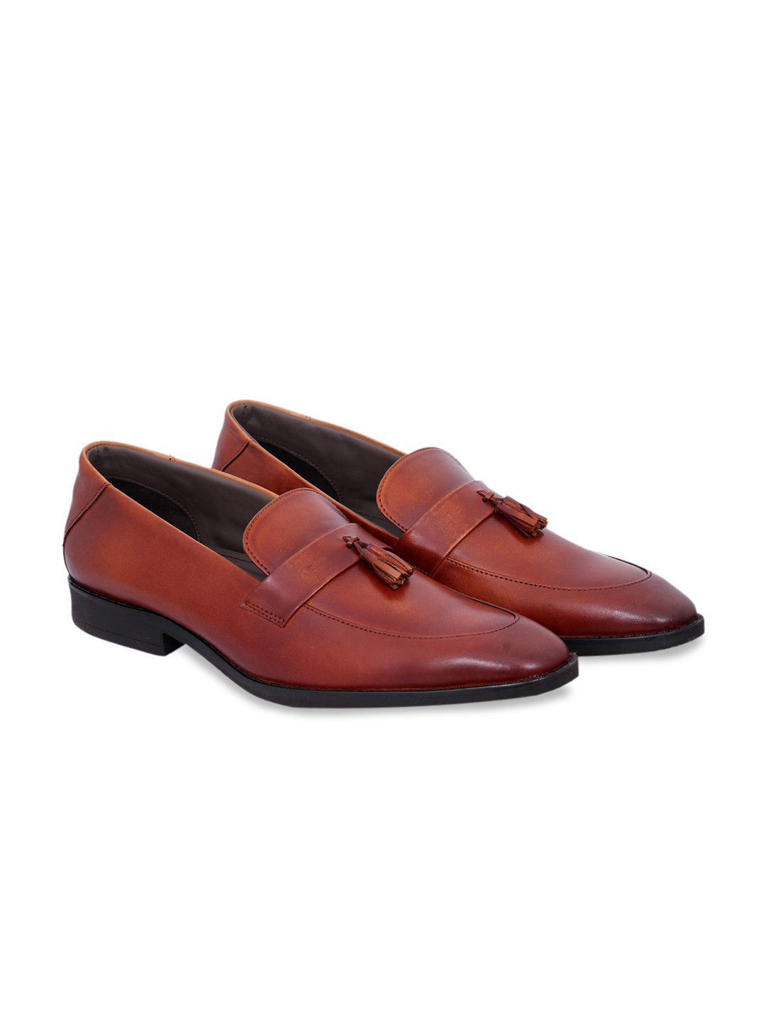 Buy Greentech Men Leather Formal Tassel Loafers - Formal Shoes for Men ...