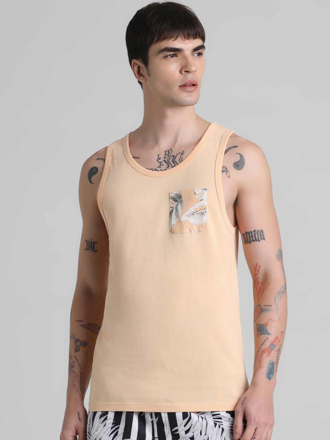 Buy Jack & Jones JJ Chill Pocket Pure Cotton Basic Vest 1446480005 ...