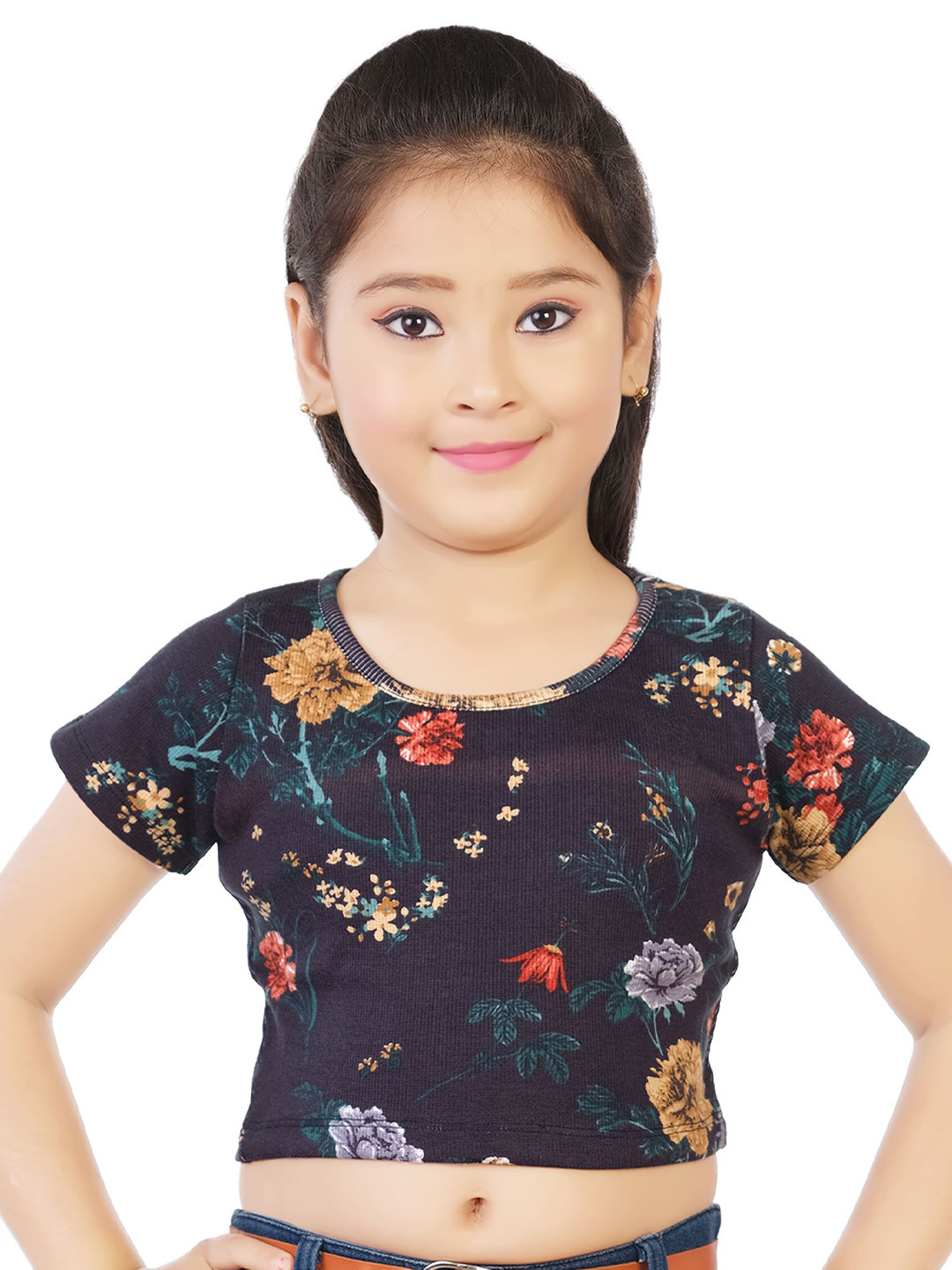 Buy BAESD Girls Floral Printed Crop Top - Tops for Girls 27209190 | Myntra