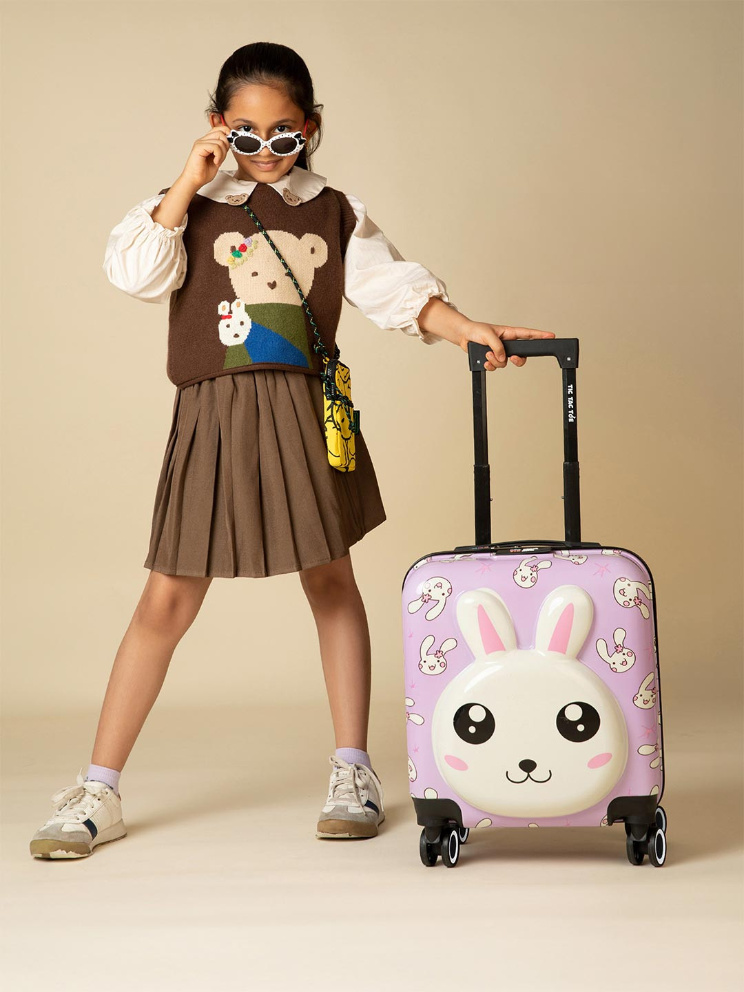 Buy Nasher Miles TTT Rabbit Polycarbonate Cabin Purple Trolley Bag 17 ...