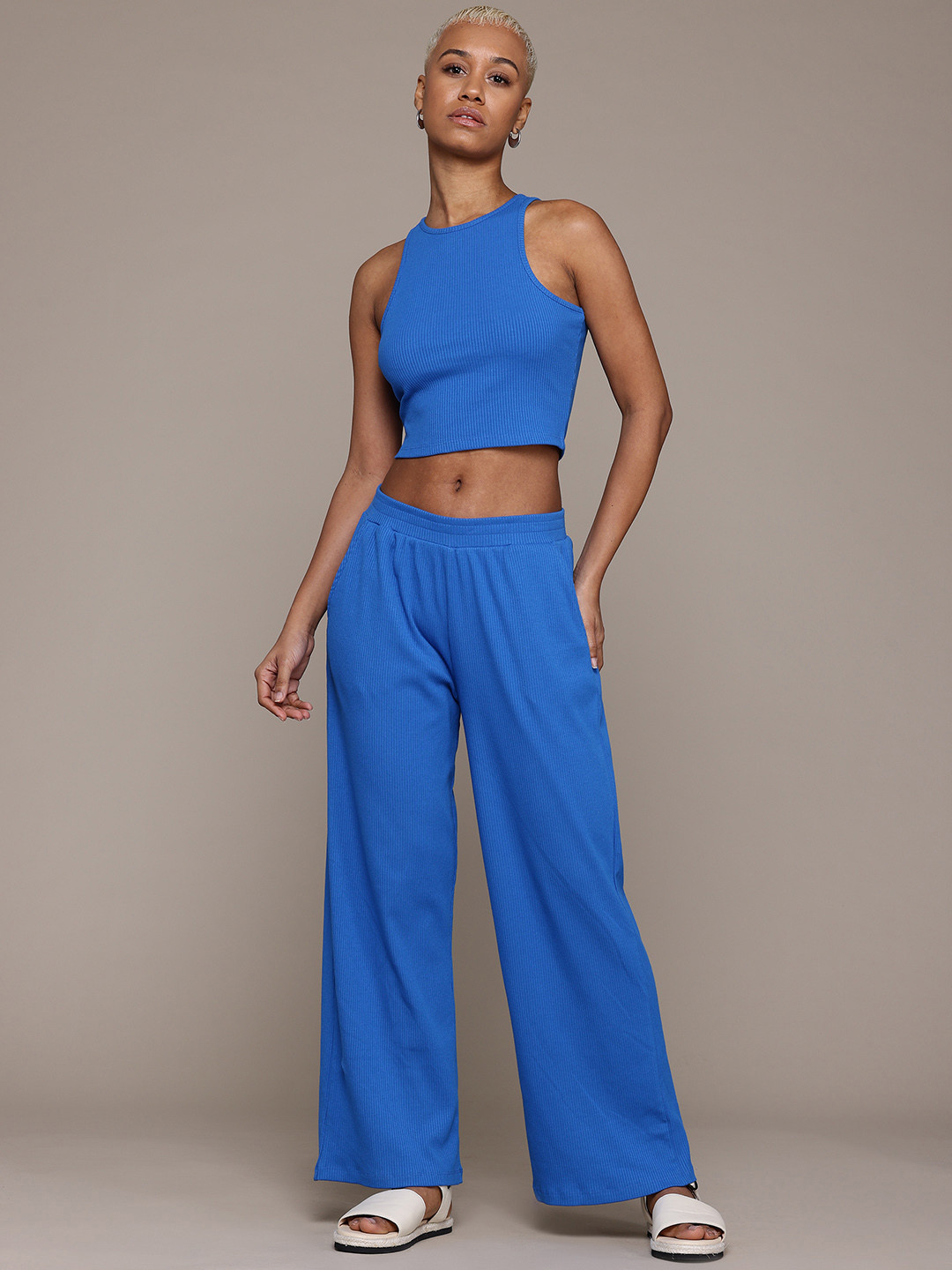 Buy The Roadster Lifestyle Co. Ribbed Flare Leg Co Ords - Co Ords for ...