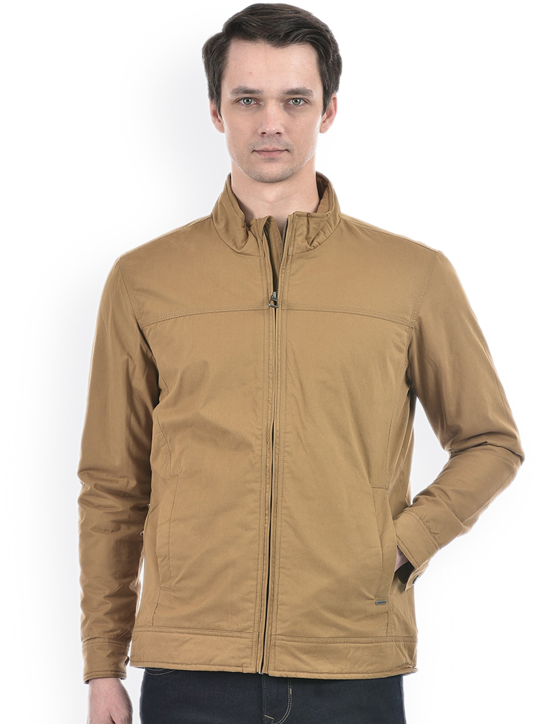 Buy Numero Uno Mock Collar Lightweight Pure Cotton Bomber Jacket ...